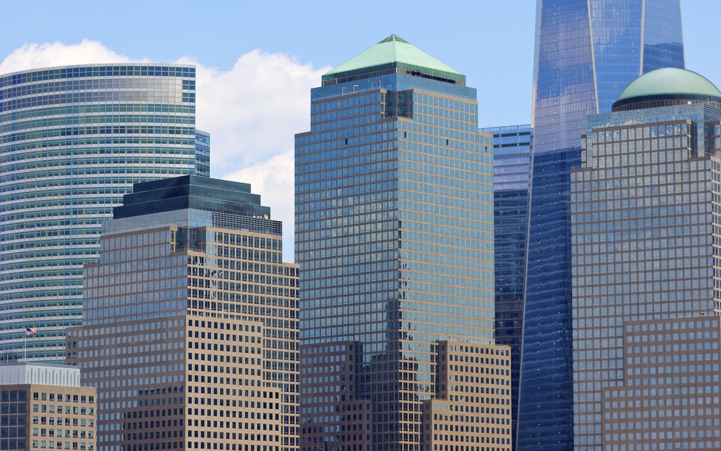 Download wallpaper 1440x900 buildings, facades, mirror, architecture ...