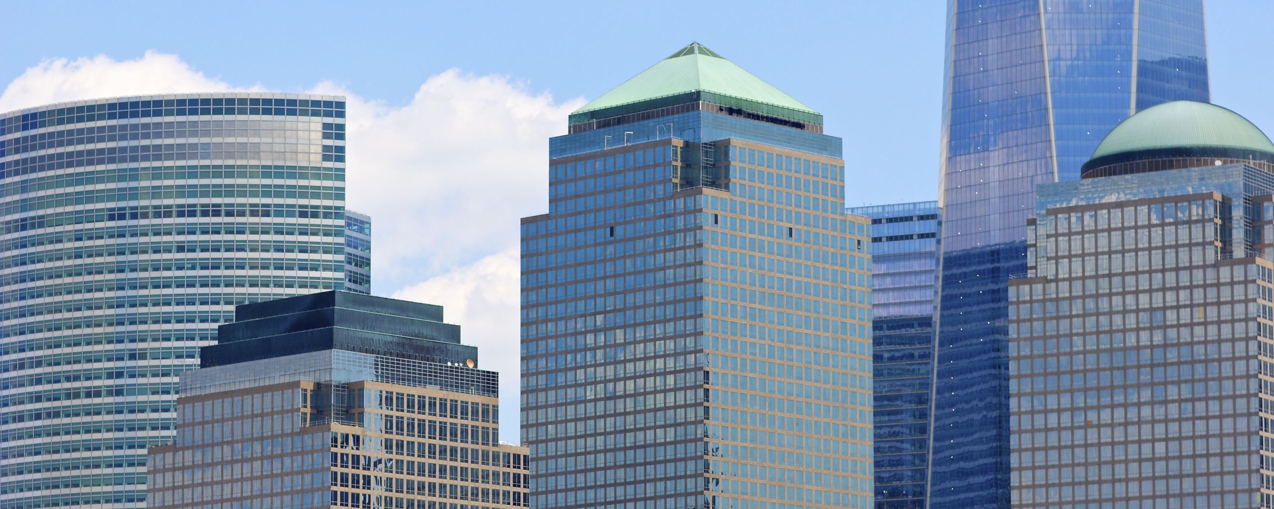 Download wallpaper 2560x1024 buildings, facades, mirror, architecture ...