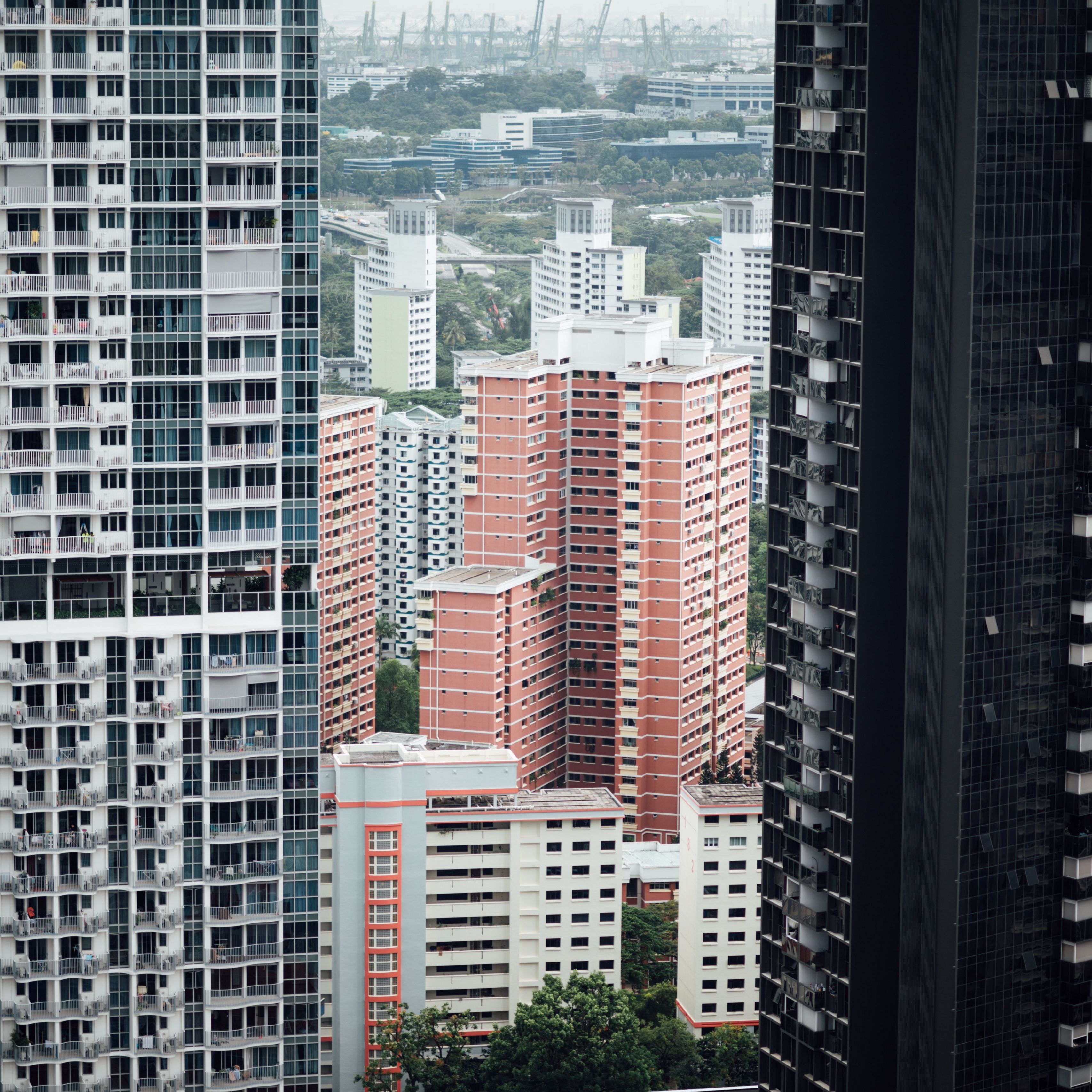Download wallpaper 3415x3415 buildings, skyscrapers, aerial view ...