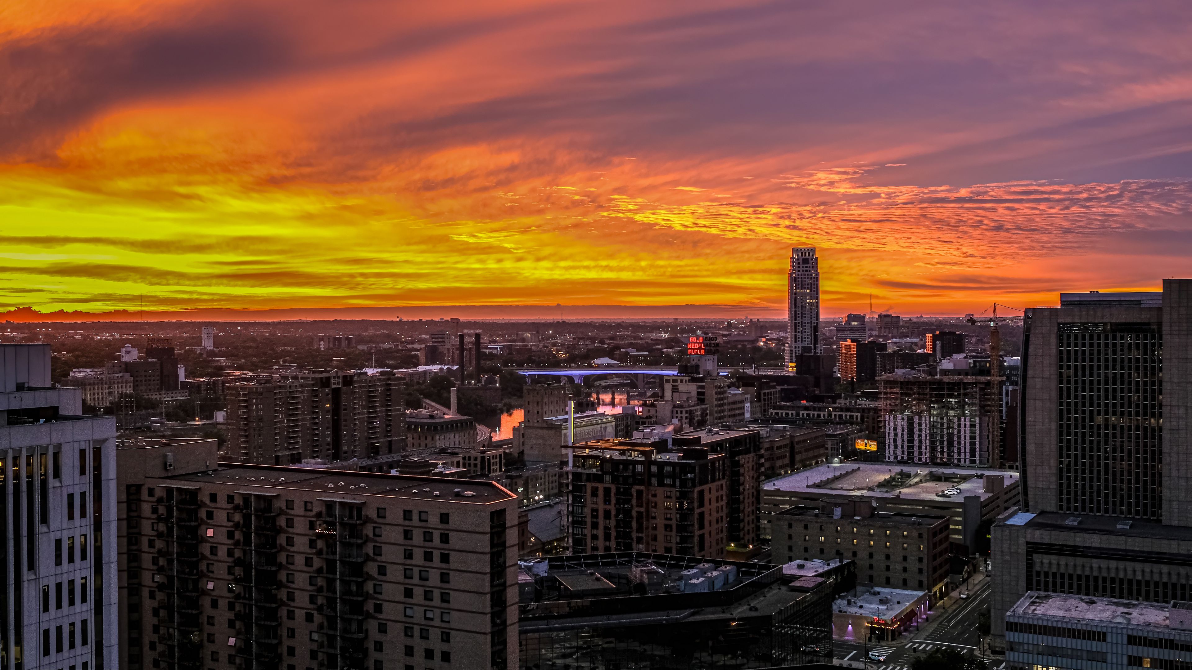 Download wallpaper 3840x2160 buildings, skyscrapers, city, sunset ...