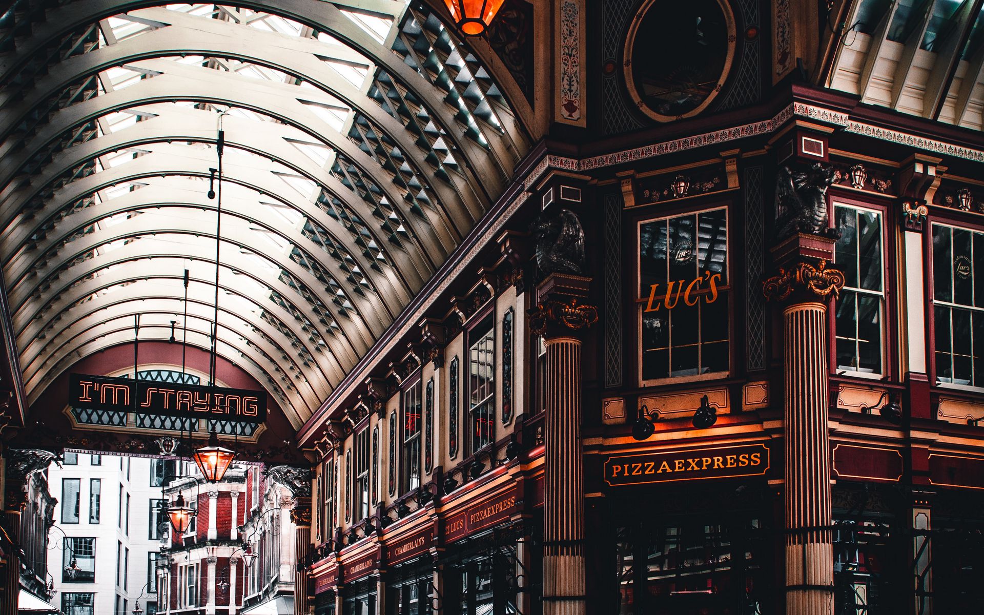 Download wallpaper 1920x1200 buildings, street, shop windows, facade ...
