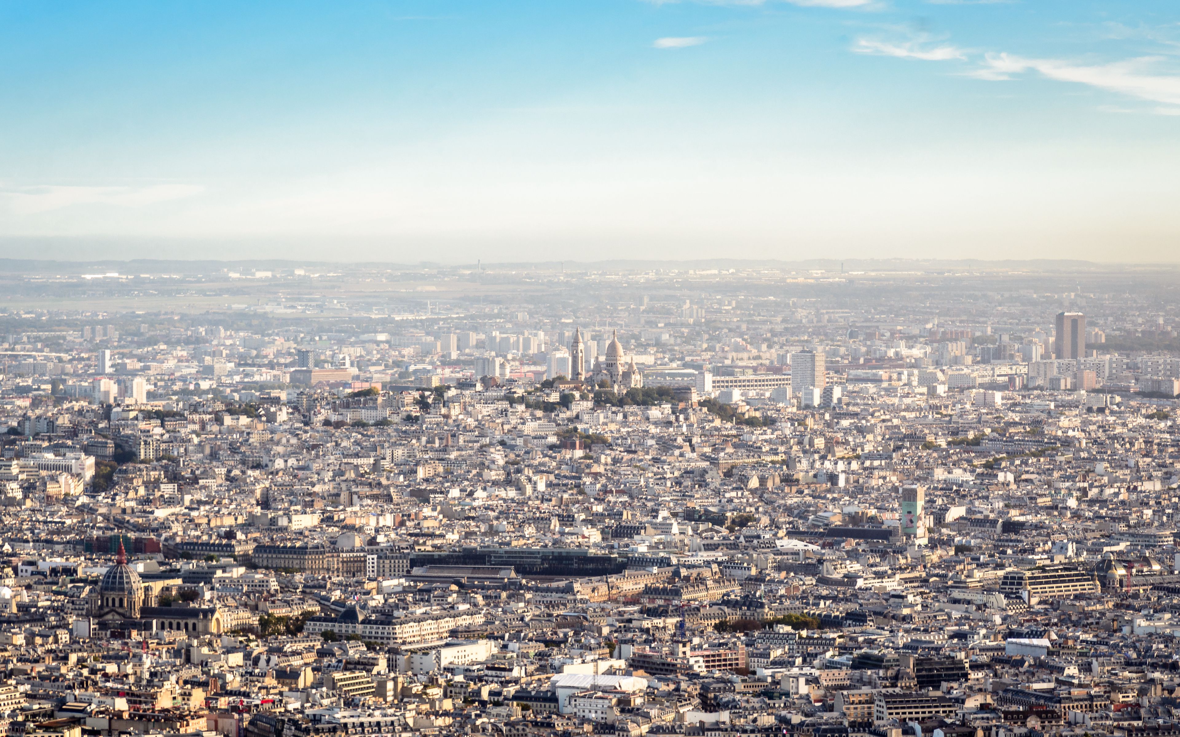 Download wallpaper 3840x2400 buildings, towers, city, sky, aerial view ...