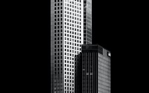 Wallpaper buildings, city, bw hd, picture, image
