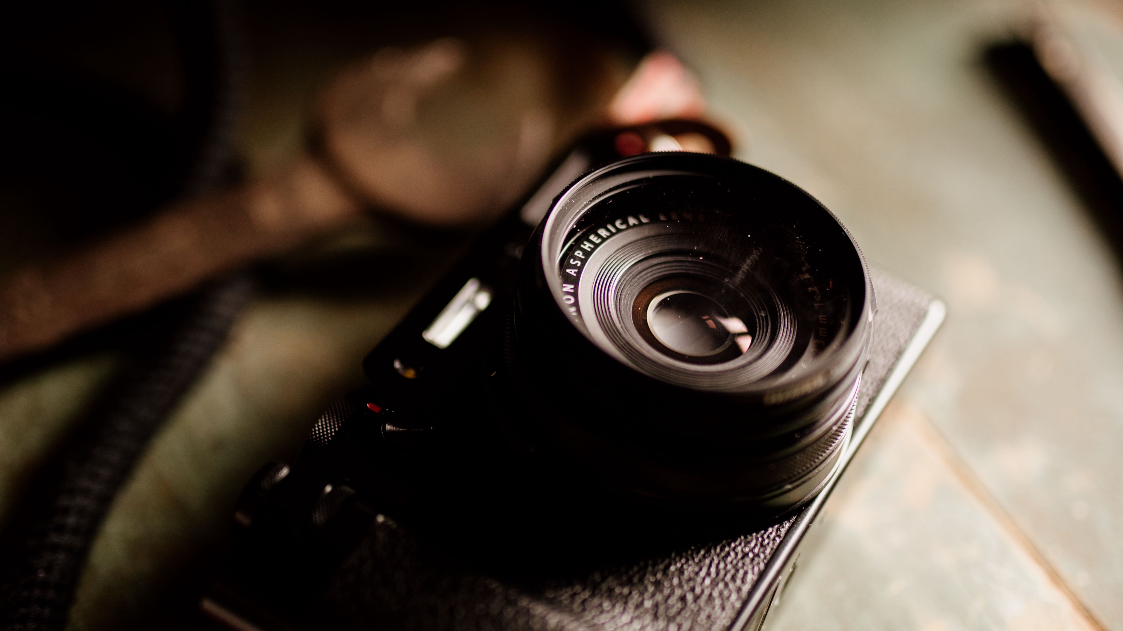 Download wallpaper 3840x2160 camera, lens, blur 4k uhd 16:9 hd background