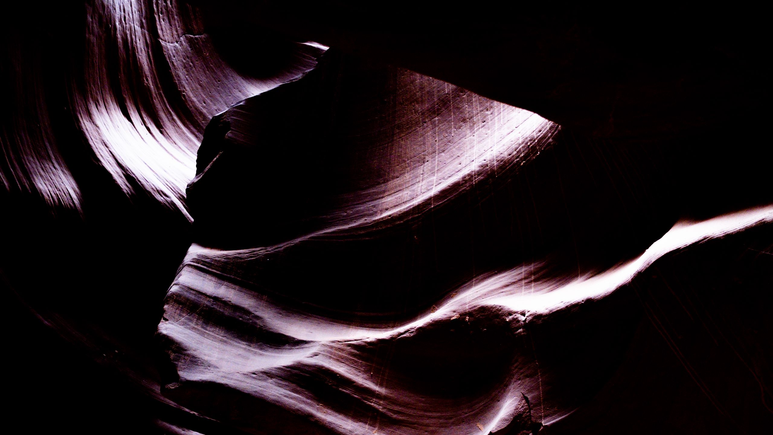 Download wallpaper 2560x1440 canyon, cave, relief, shadows widescreen ...