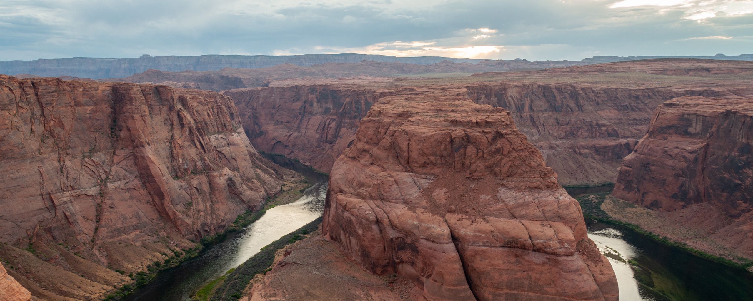 Download wallpaper 2560x1024 canyon, river, rocks, stones, landscape ...