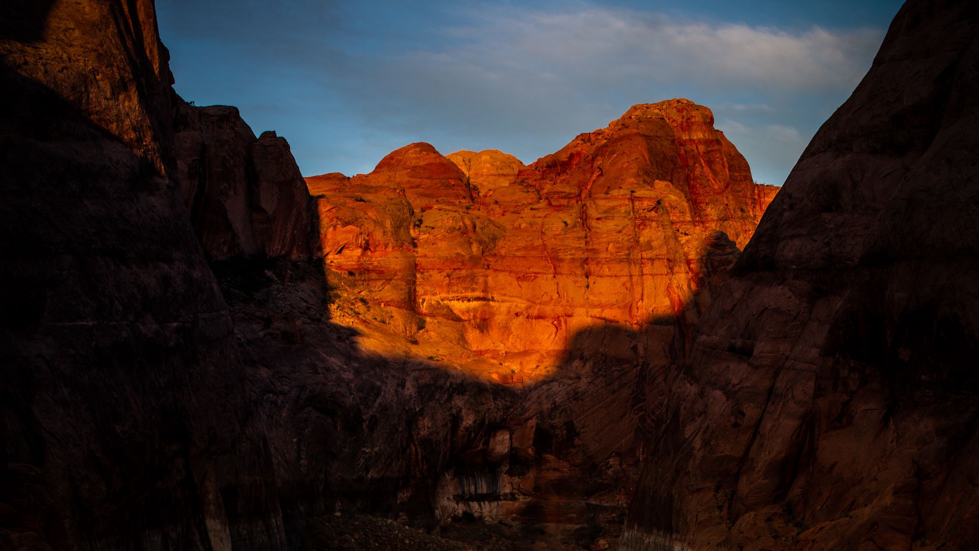 Download wallpaper 1920x1080 canyon, rocks, lake, water full hd, hdtv ...