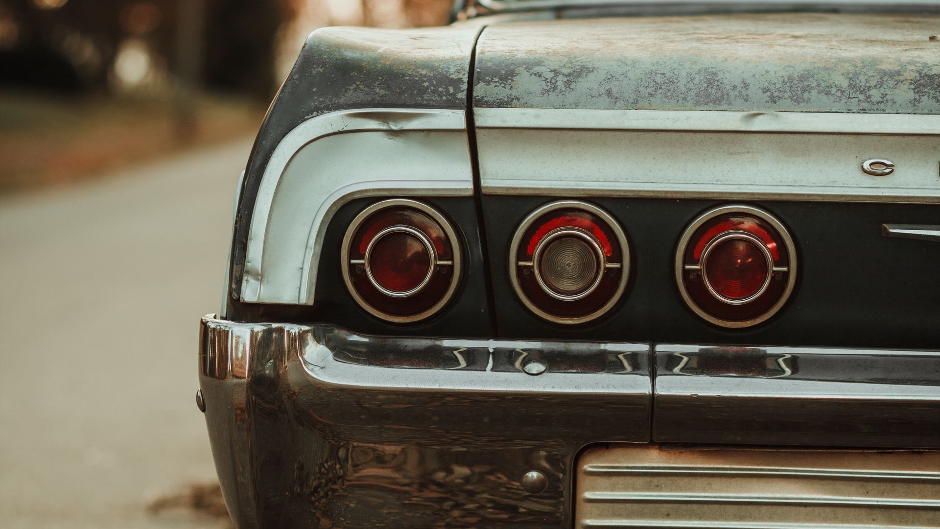Download wallpaper 1920x1080 car, brake lights, chrome, rear view full ...
