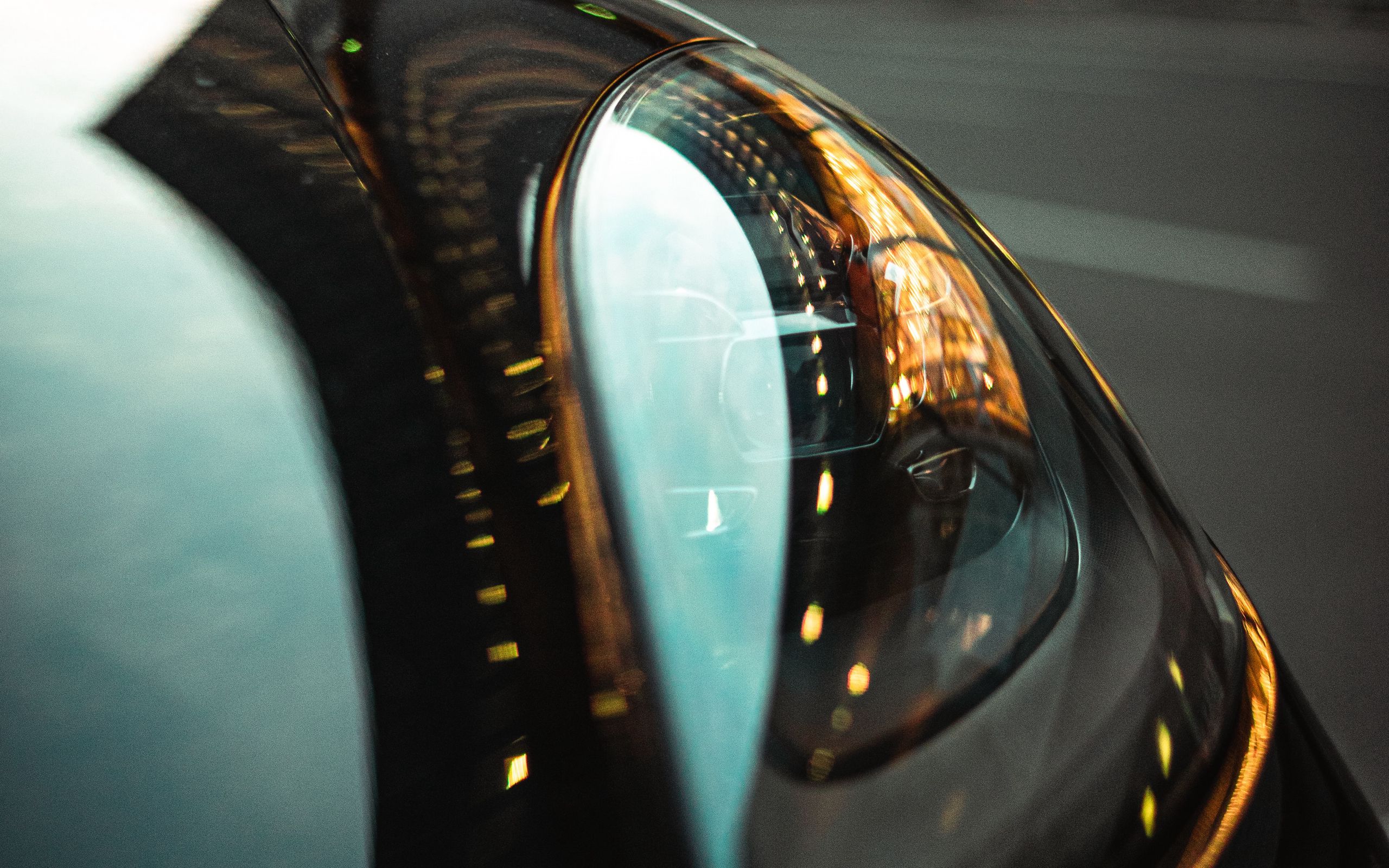 Download wallpaper 2560x1600 car, headlight, reflection, glare ...