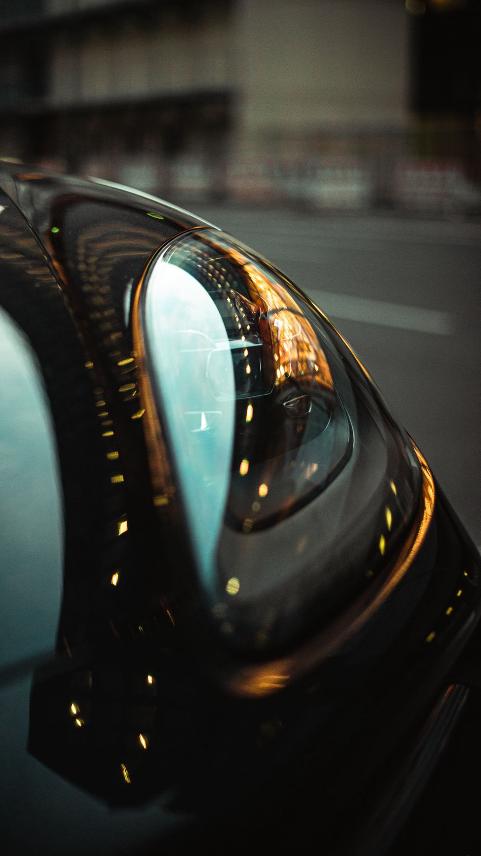 Download wallpaper 938x1668 car, headlight, reflection, glare iphone 8 ...