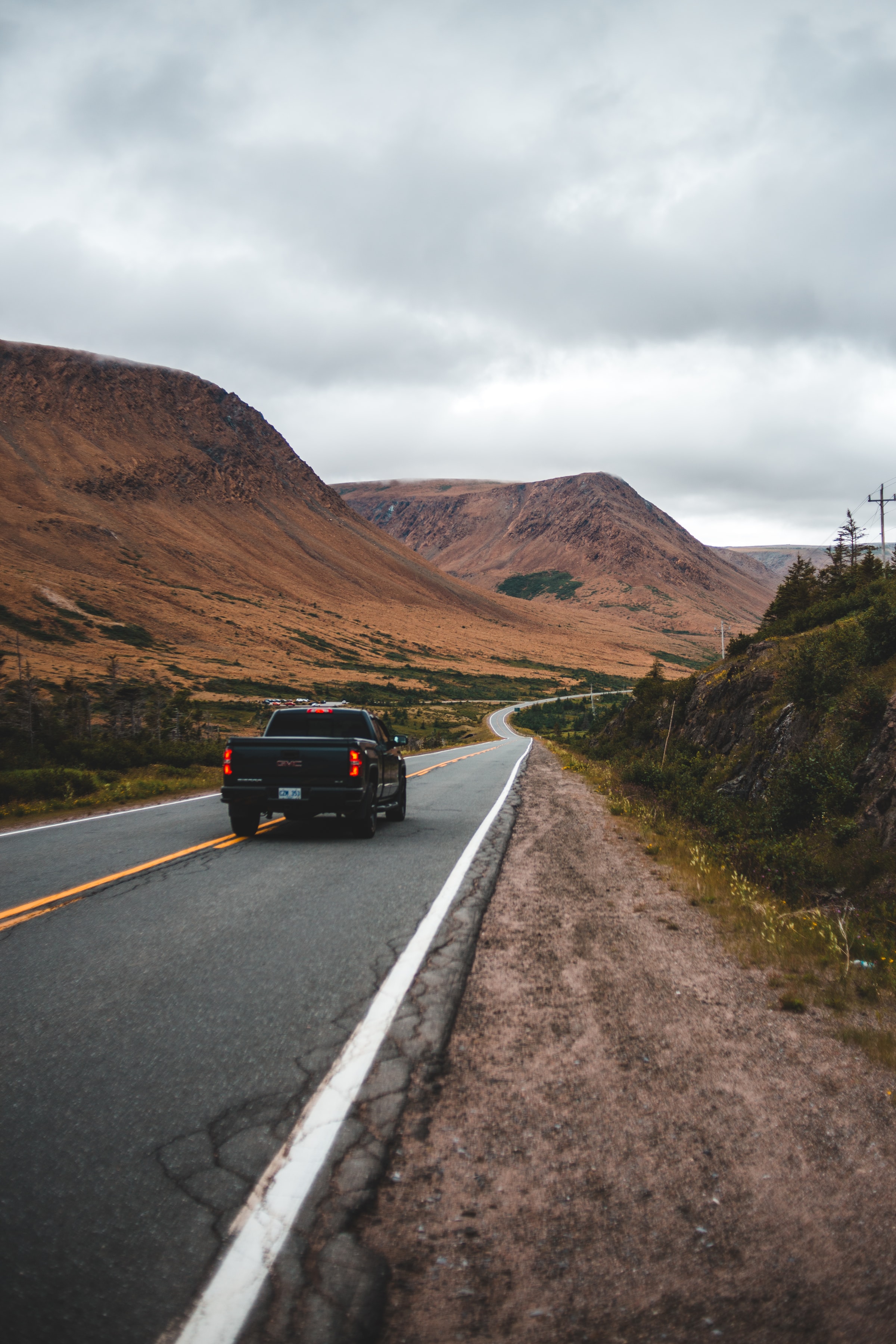 Download wallpaper 2400x3600 car, road, mountains, marking, distance hd ...
