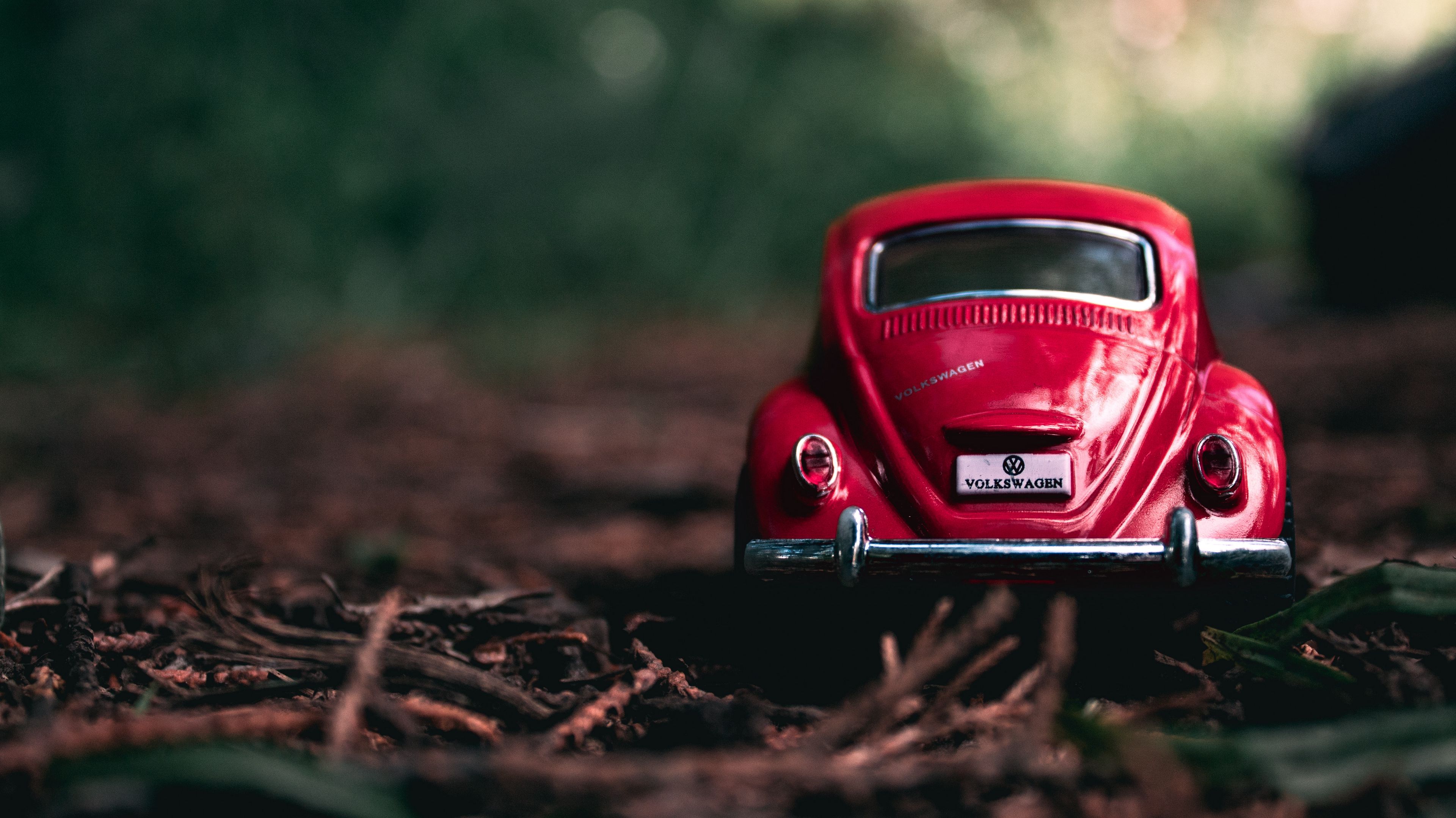 Download wallpaper 3840x2160 car, toy, rear view 4k uhd 16:9 hd background
