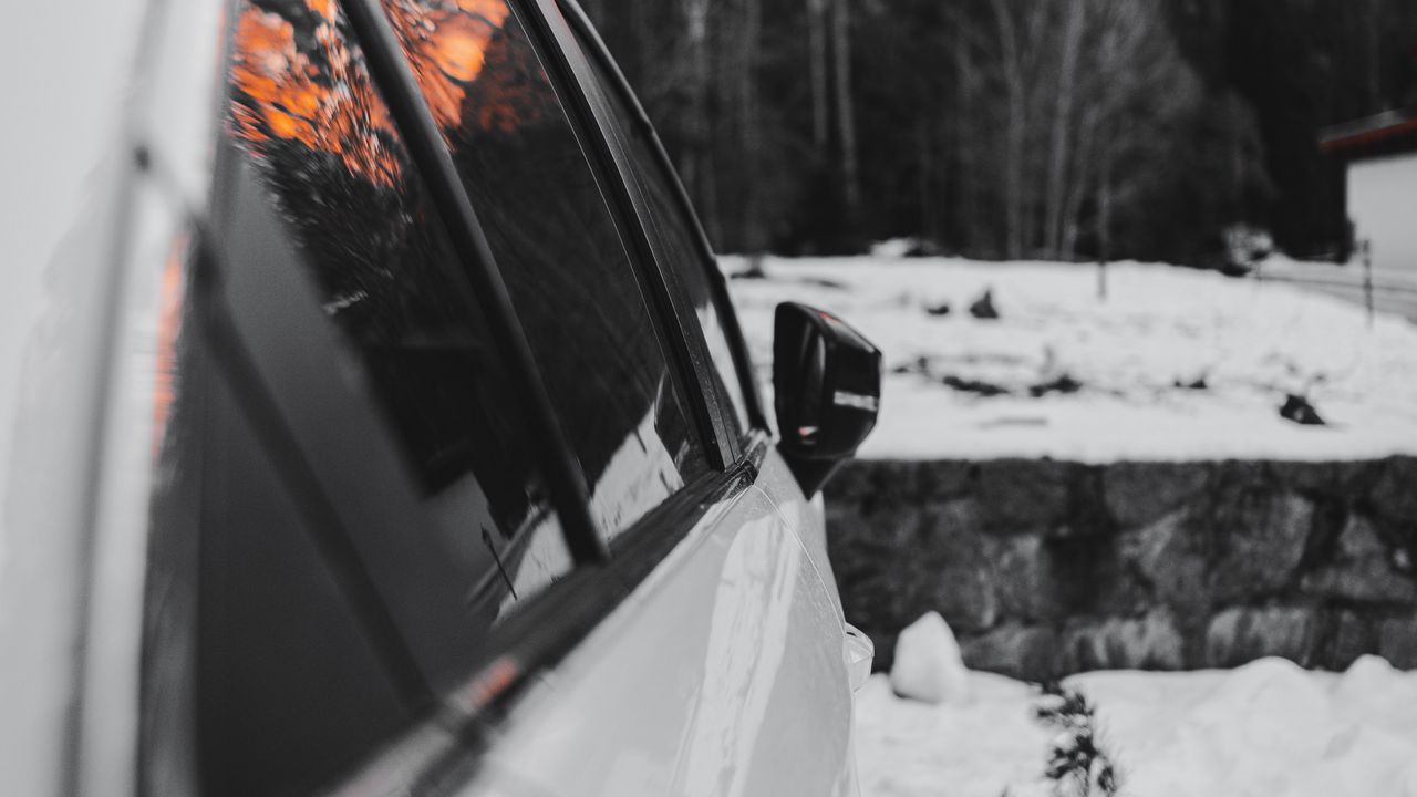 Wallpaper car, white, winter, nature hd, picture, image