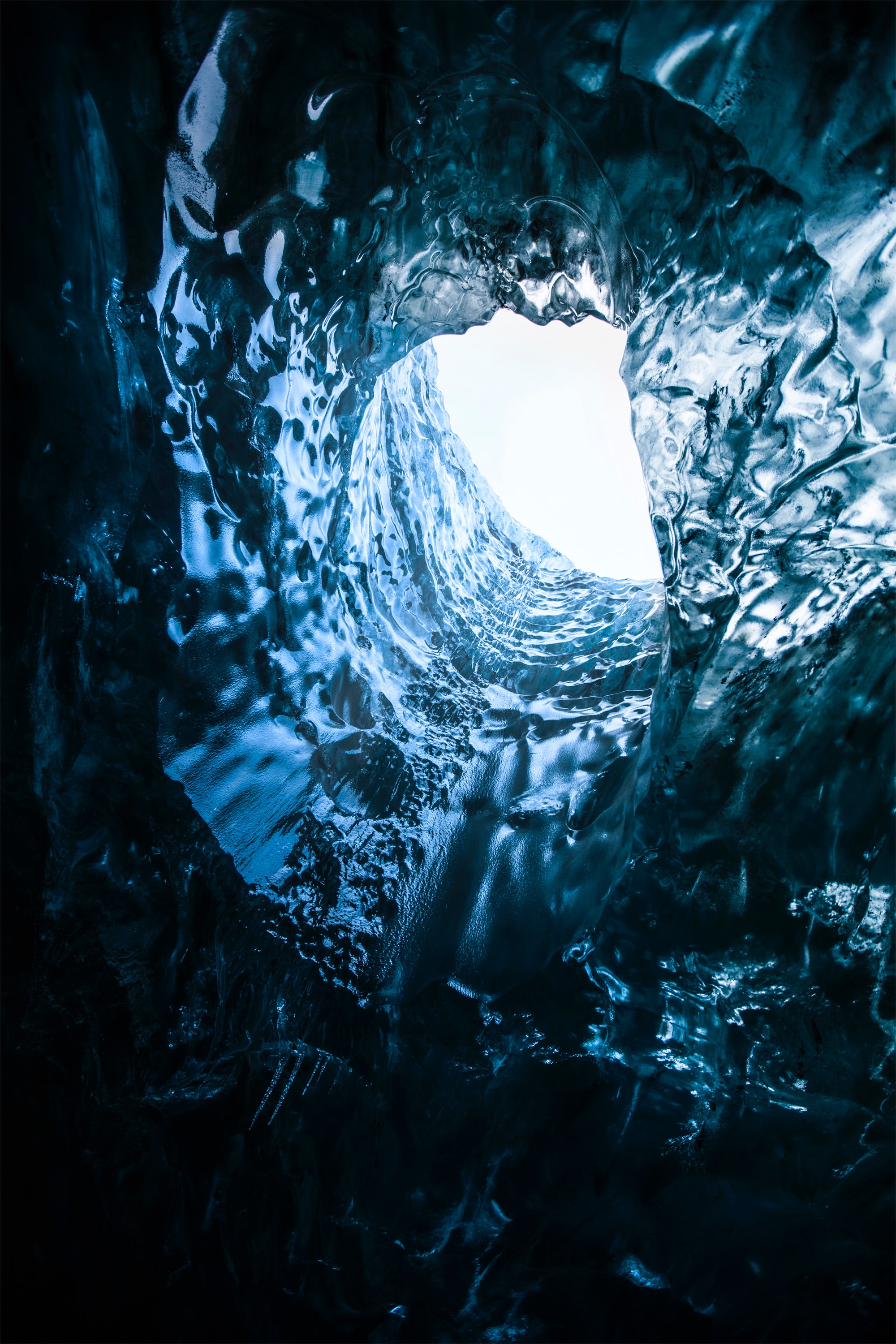 Download wallpaper 2000x3000 cave, ice, gorge hd background