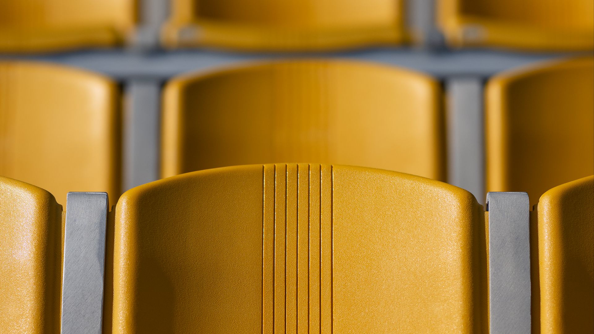 Download wallpaper 1920x1080 chairs, tribune, yellow full hd, hdtv, fhd ...