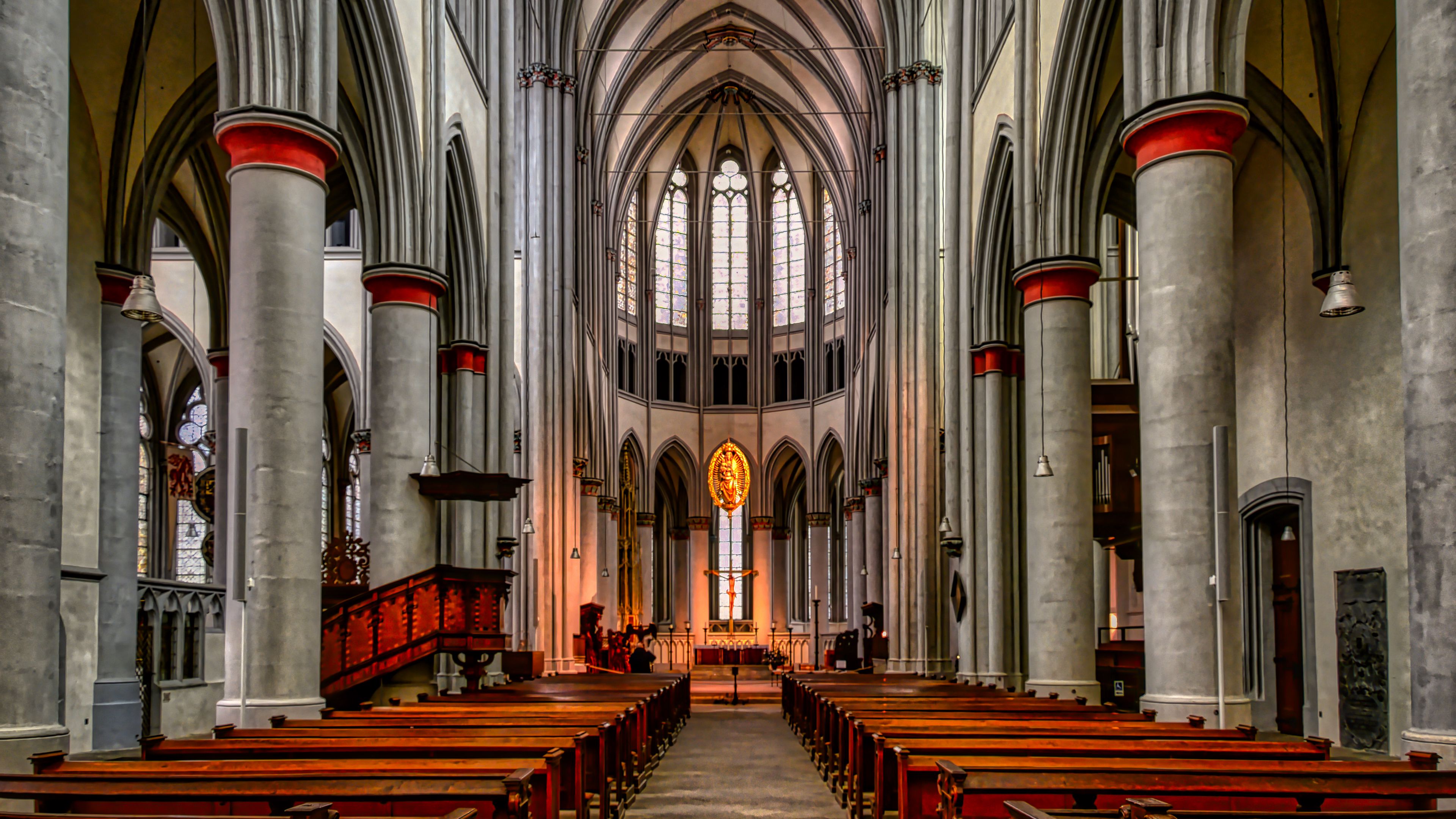 Download wallpaper 3840x2160 church, architecture, cathedral, altar ...