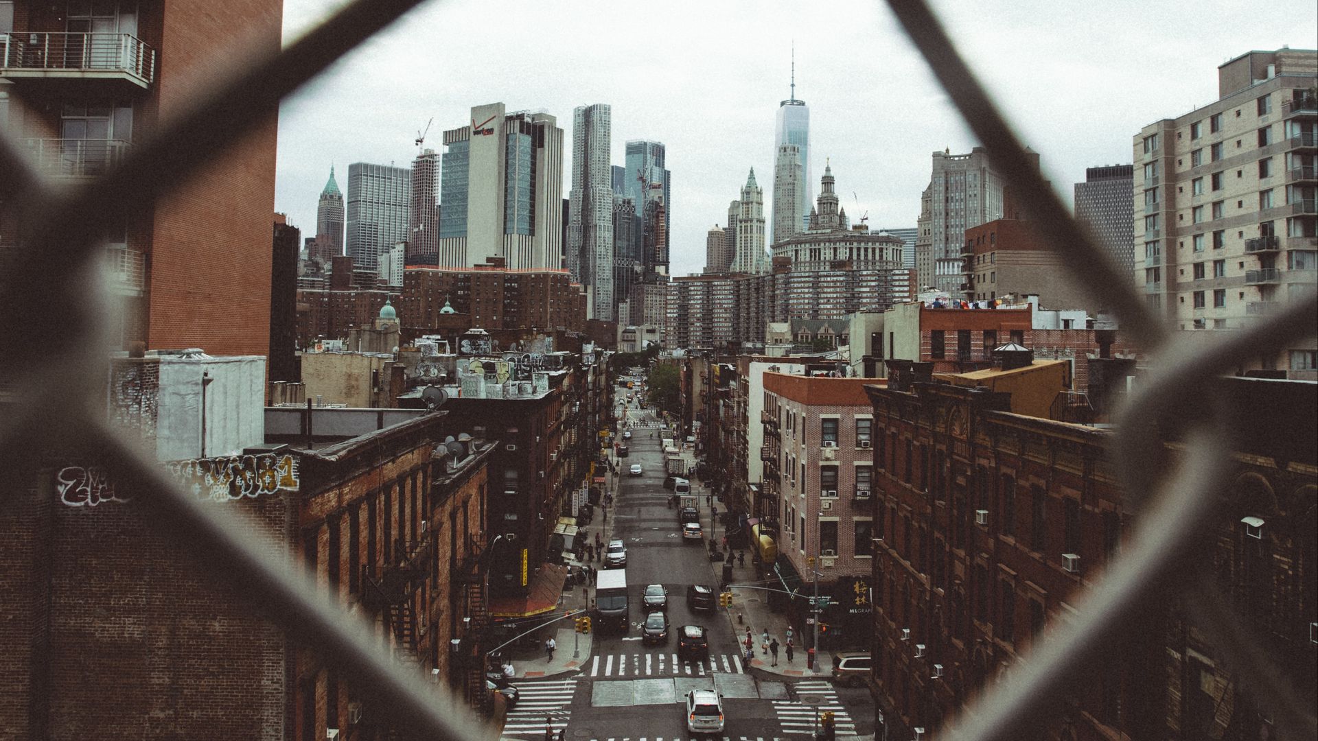 Download wallpaper 1920x1080 city, buildings, street, overview, aerial ...