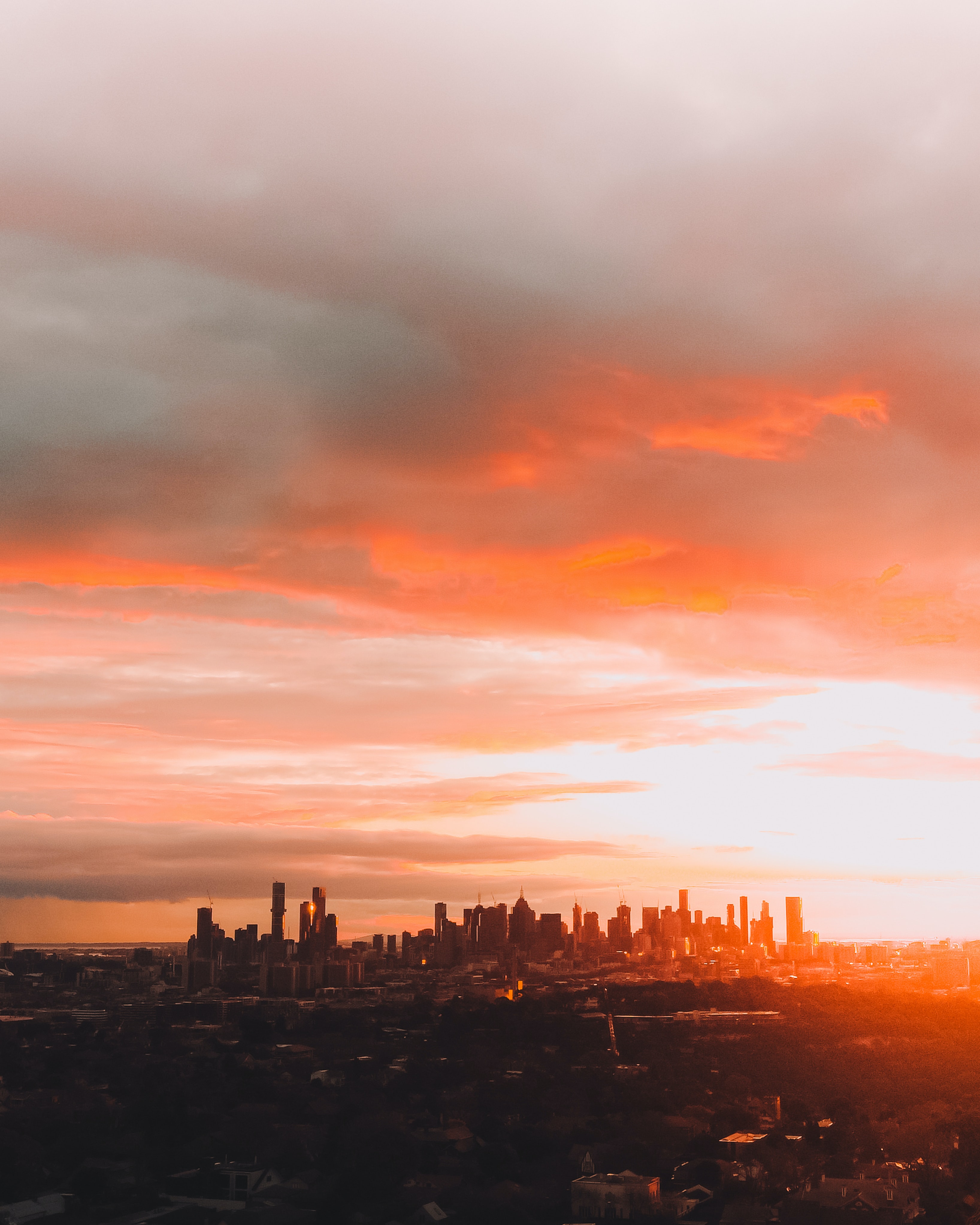 Download wallpaper 3272x4090 city, skyscraper, architecture, sunset ...