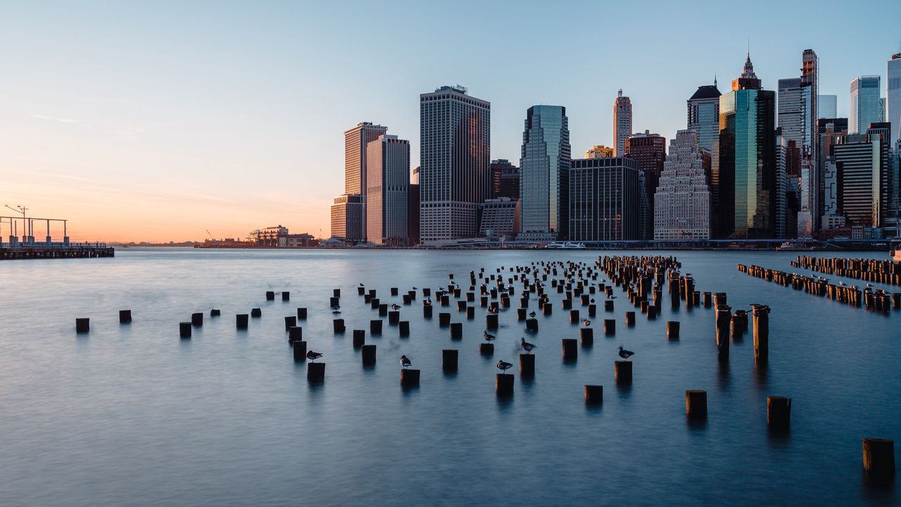 Wallpaper city, water, buildings hd, picture, image