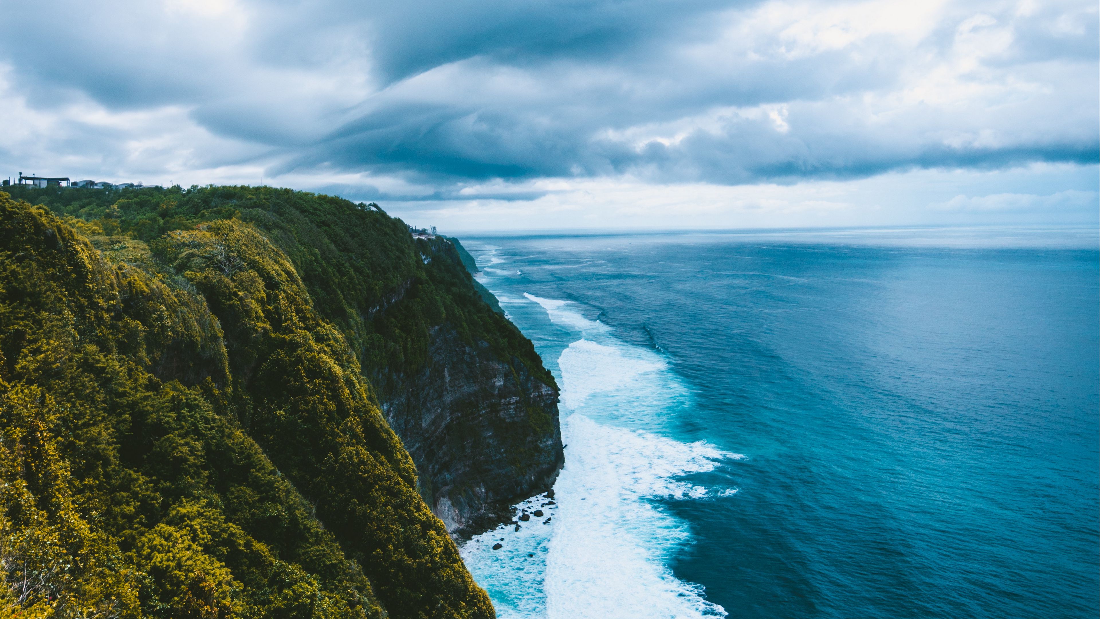 Download wallpaper 3840x2160 cliff, sea, surf, sky 4k uhd 16:9 hd ...