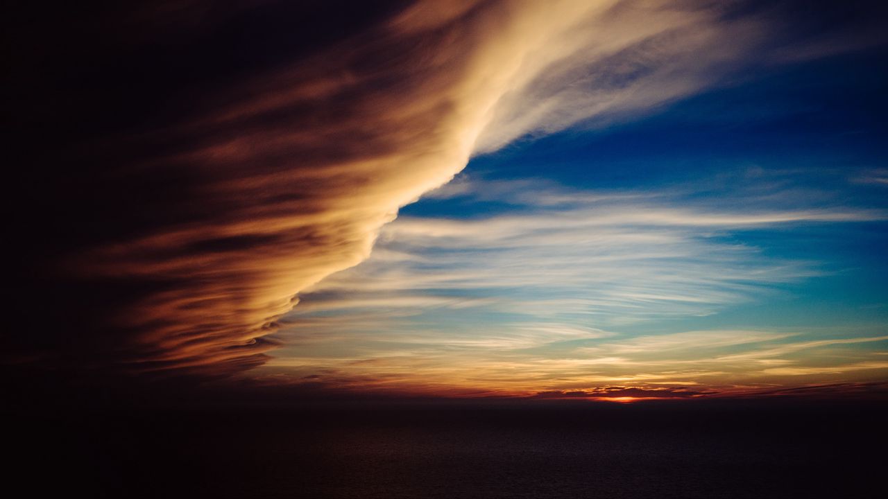 Wallpaper clouds, sky, overcast, night hd, picture, image