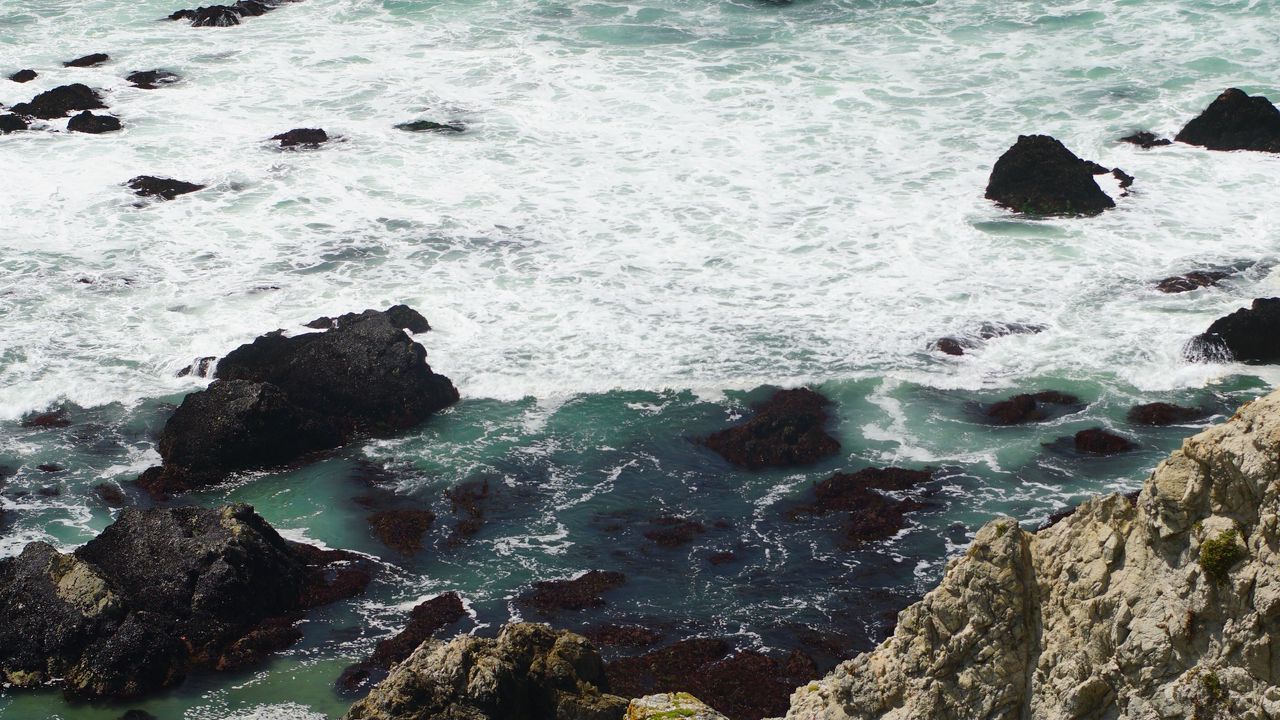 Wallpaper coast, rocks, waves, ocean hd, picture, image