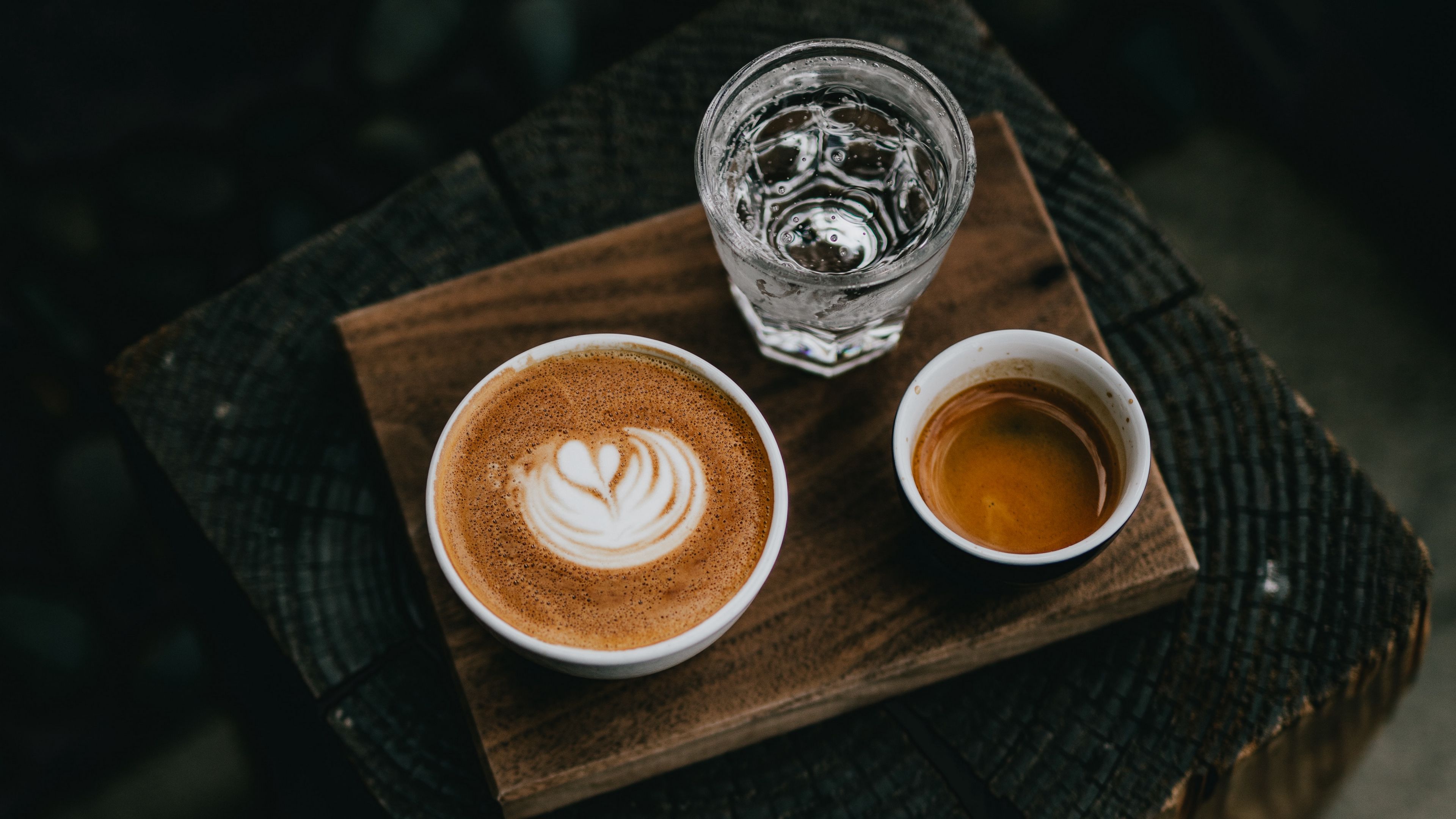 Download wallpaper 3840x2160 coffee, water, cups, drinks 4k uhd 16:9 hd ...