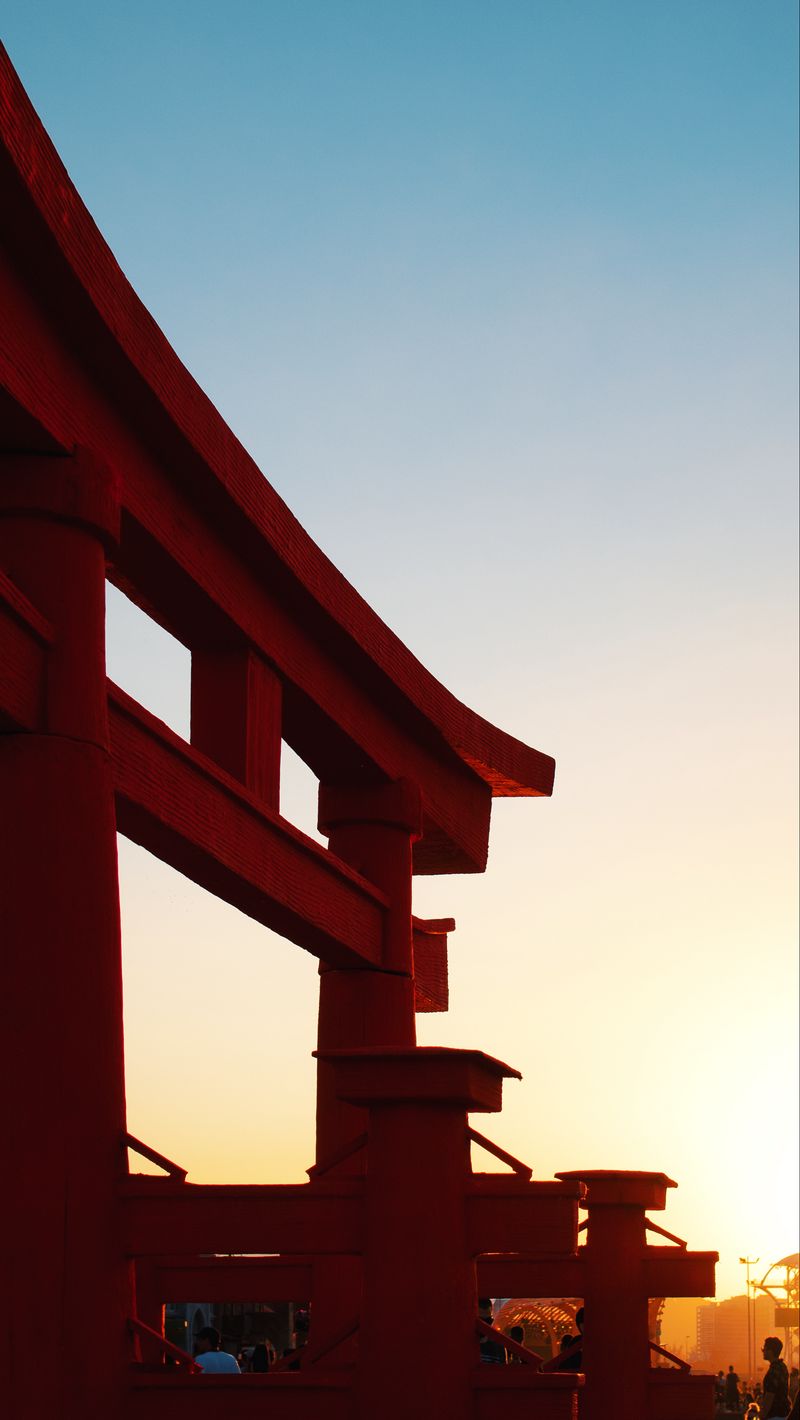 Download wallpaper 800x1420 construction, red, architecture, sky iphone ...