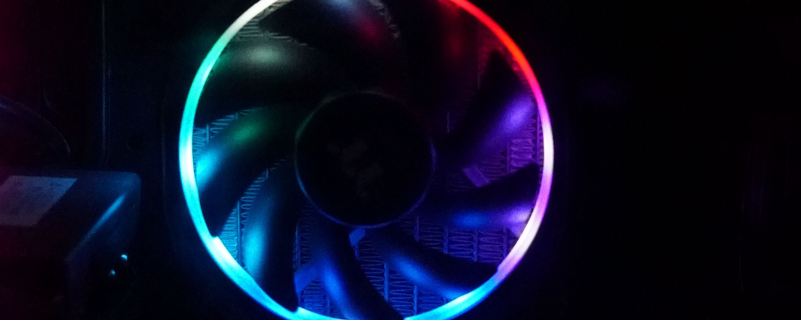 Download wallpaper 2560x1024 coolers, fans, backlight, neon, dark ...