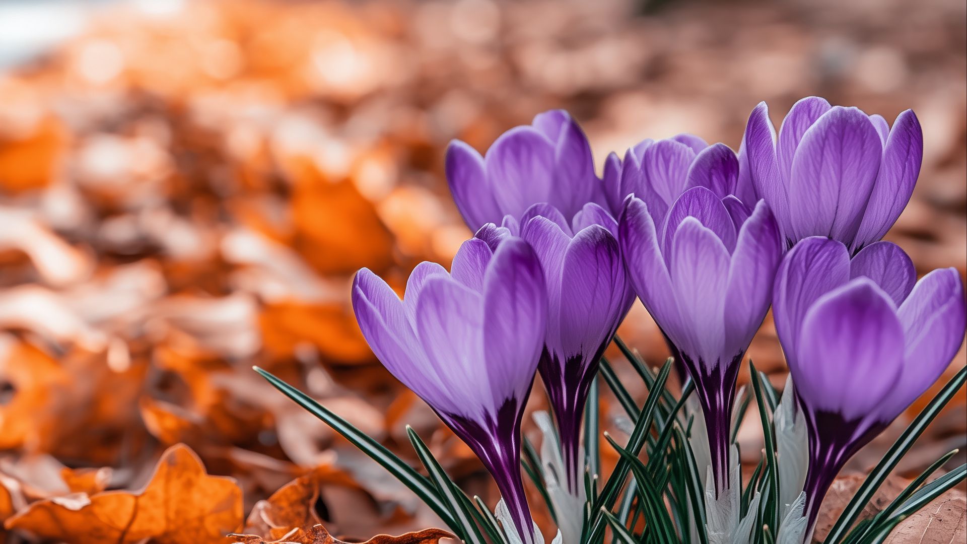 Download wallpaper 1920x1080 crocuses, flowers, purple, buds full hd ...