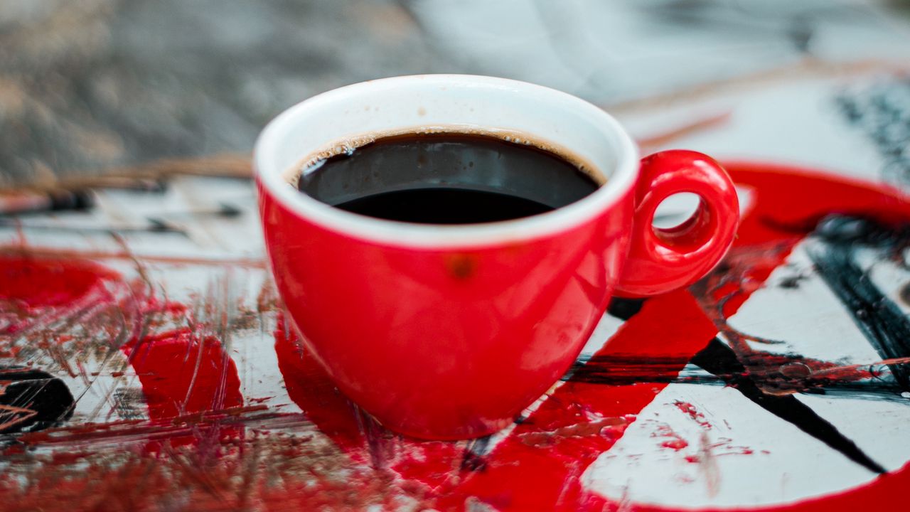 Wallpaper cup, coffee, red, drink hd, picture, image