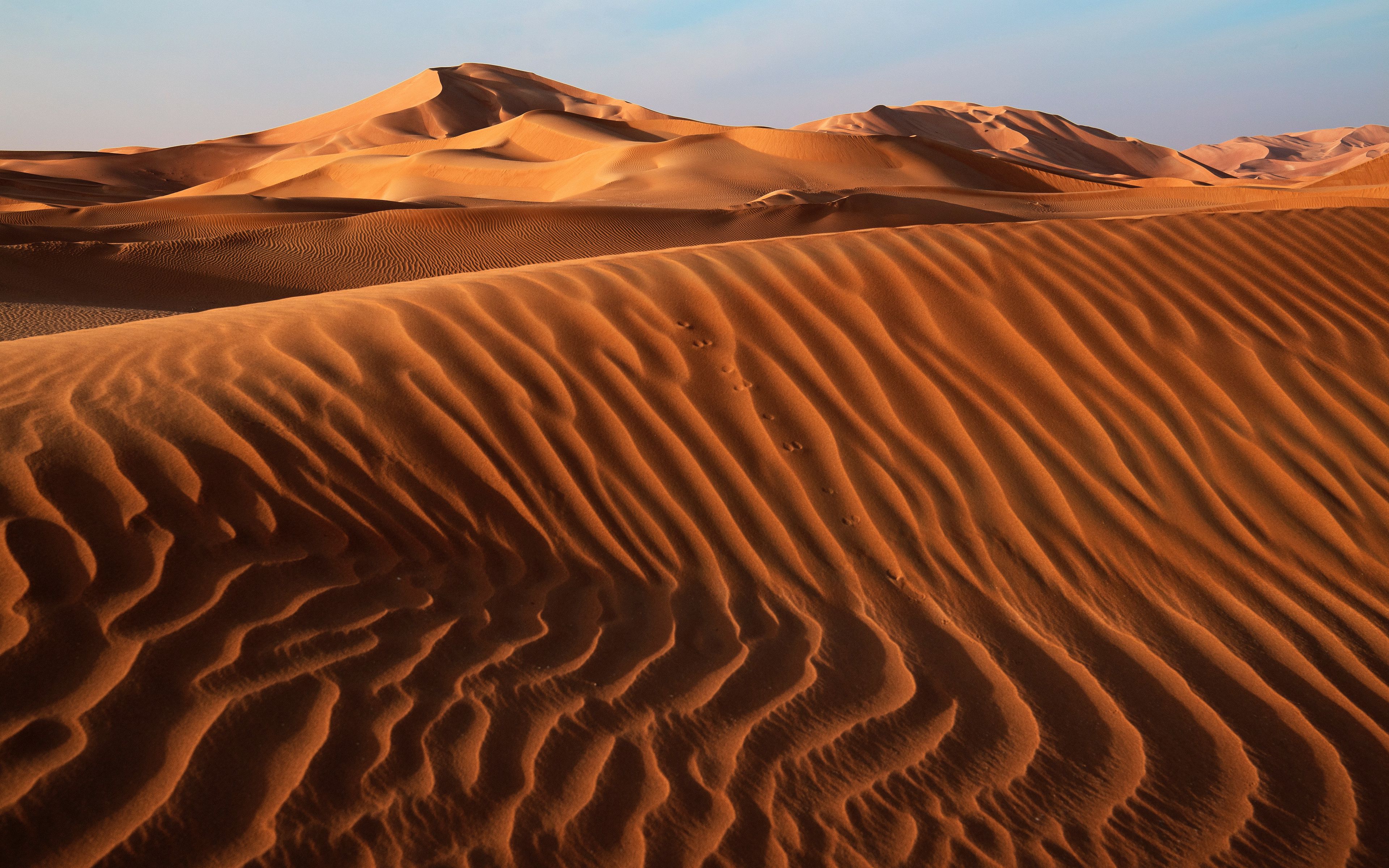 Download Wallpaper 3840x2400 Desert Sand Dunes Relief Sky 4k Ultra