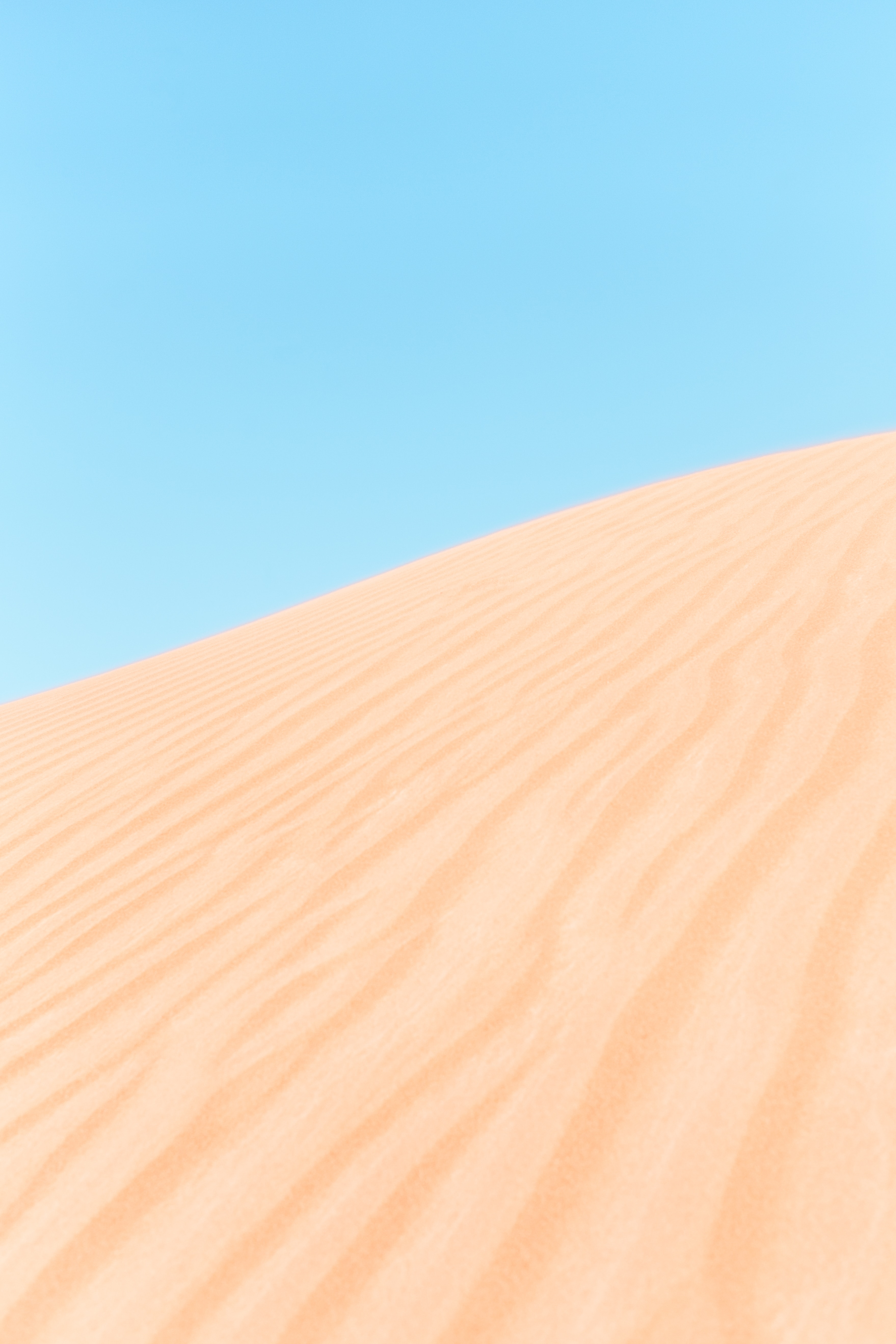 Download wallpaper 3517x5276 desert, sand, hill, sky, minimalism hd ...