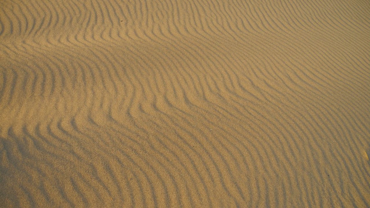 Wallpaper desert, sand, waves, surface hd, picture, image