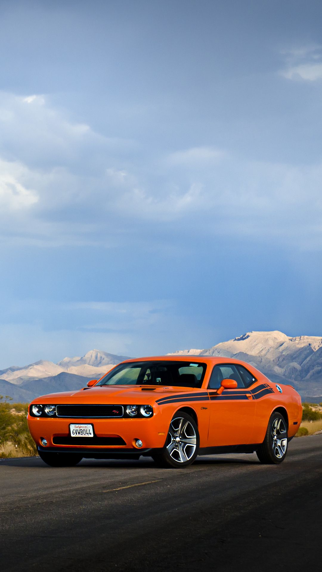 Download wallpaper 1080x1920 dodge, challenger, cars, side view, road ...
