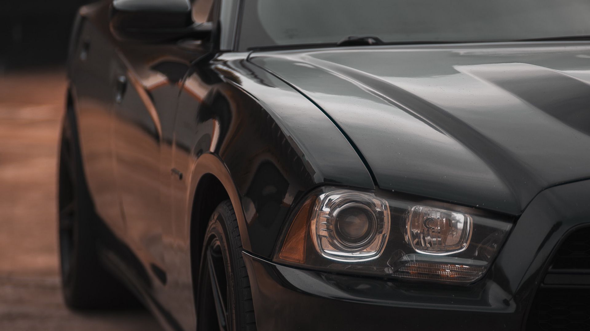 Download wallpaper 1920x1080 dodge charger, car, front view, black ...