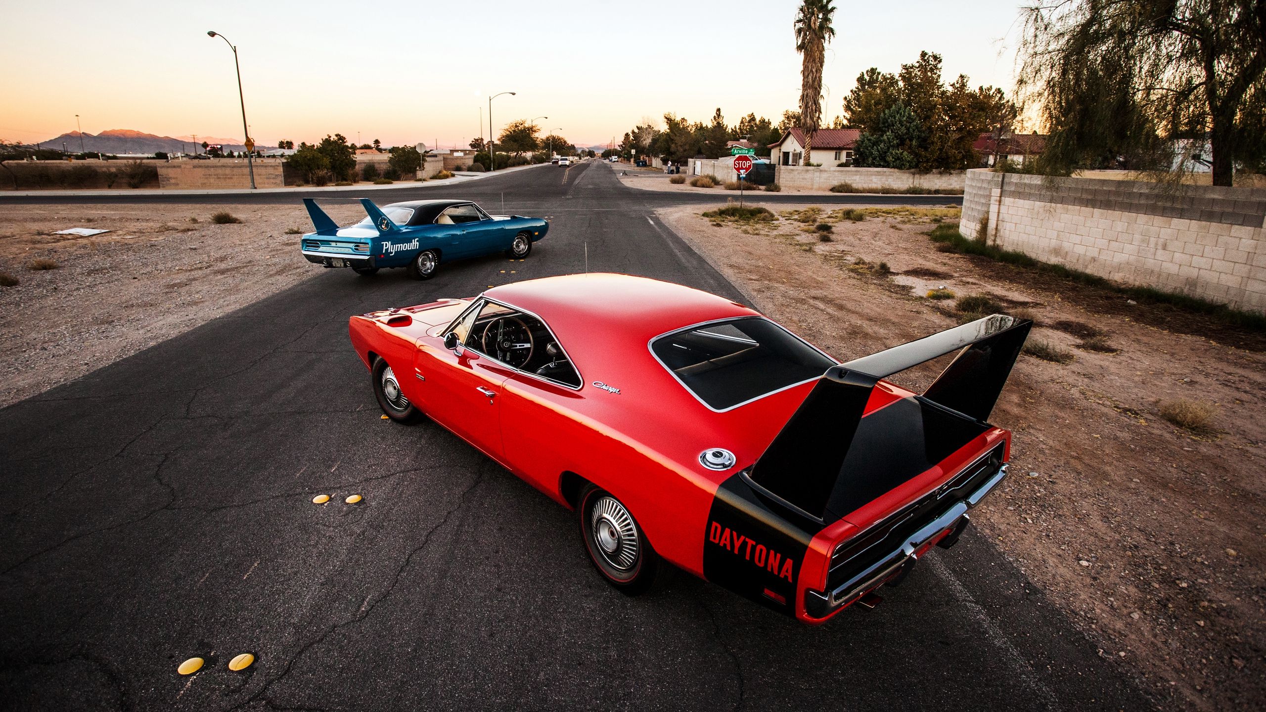 Download wallpaper 2560x1440 dodge charger daytona, rear view, style ...