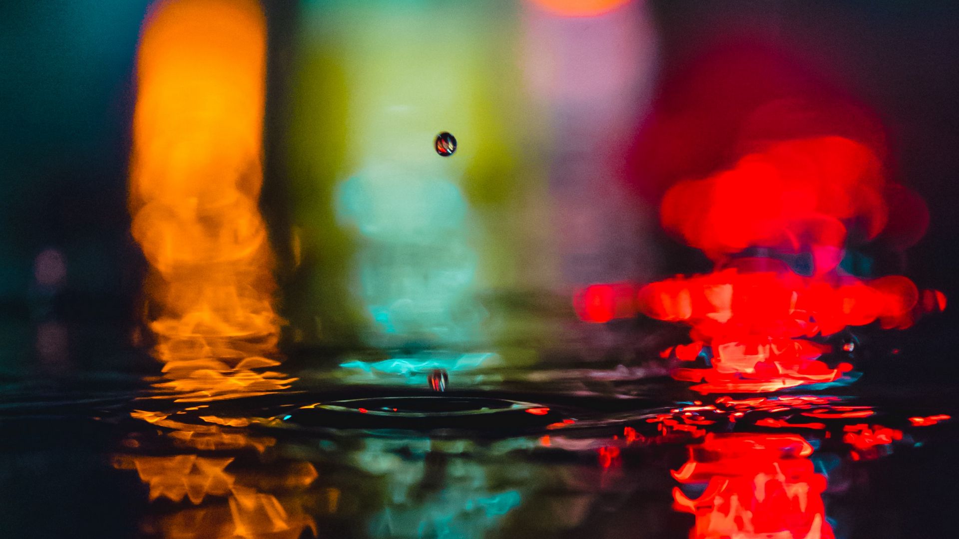 Download wallpaper 1920x1080 drop, colorful, blur full hd, hdtv, fhd ...