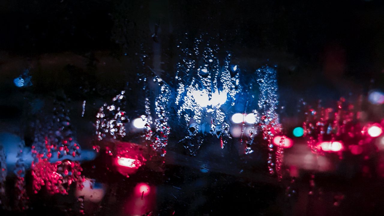 Wallpaper drops, glass, neon, glare hd, picture, image