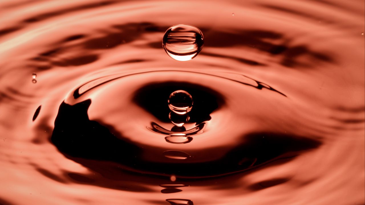 Wallpaper drops, liquid, macro, red hd, picture, image