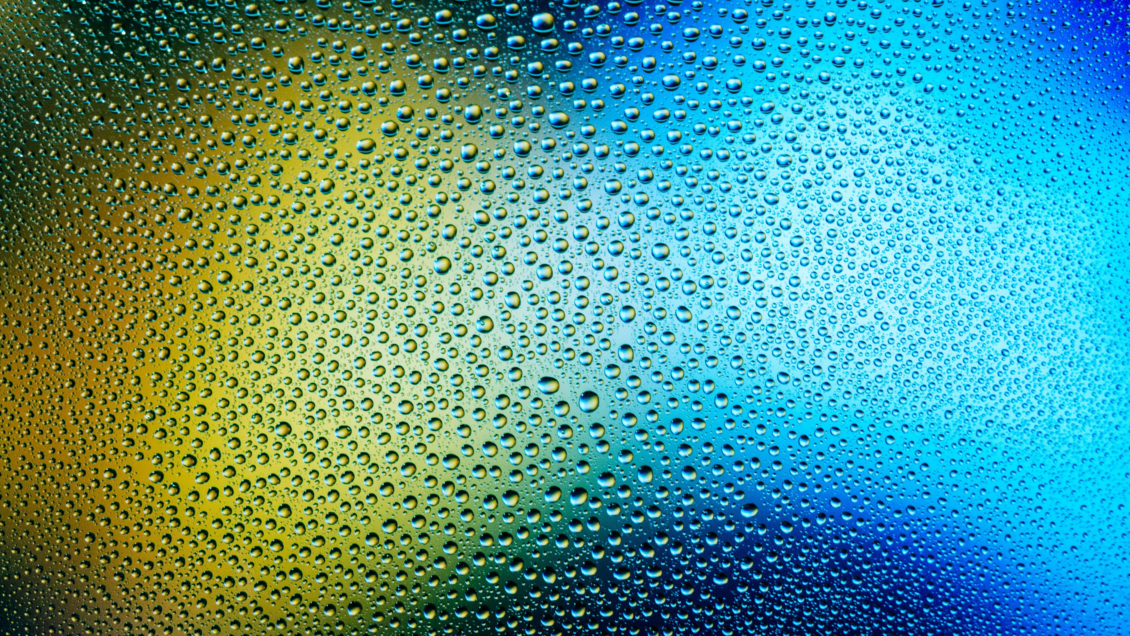 Download wallpaper 3840x2160 drops, water, gradient, colorful, macro 4k ...