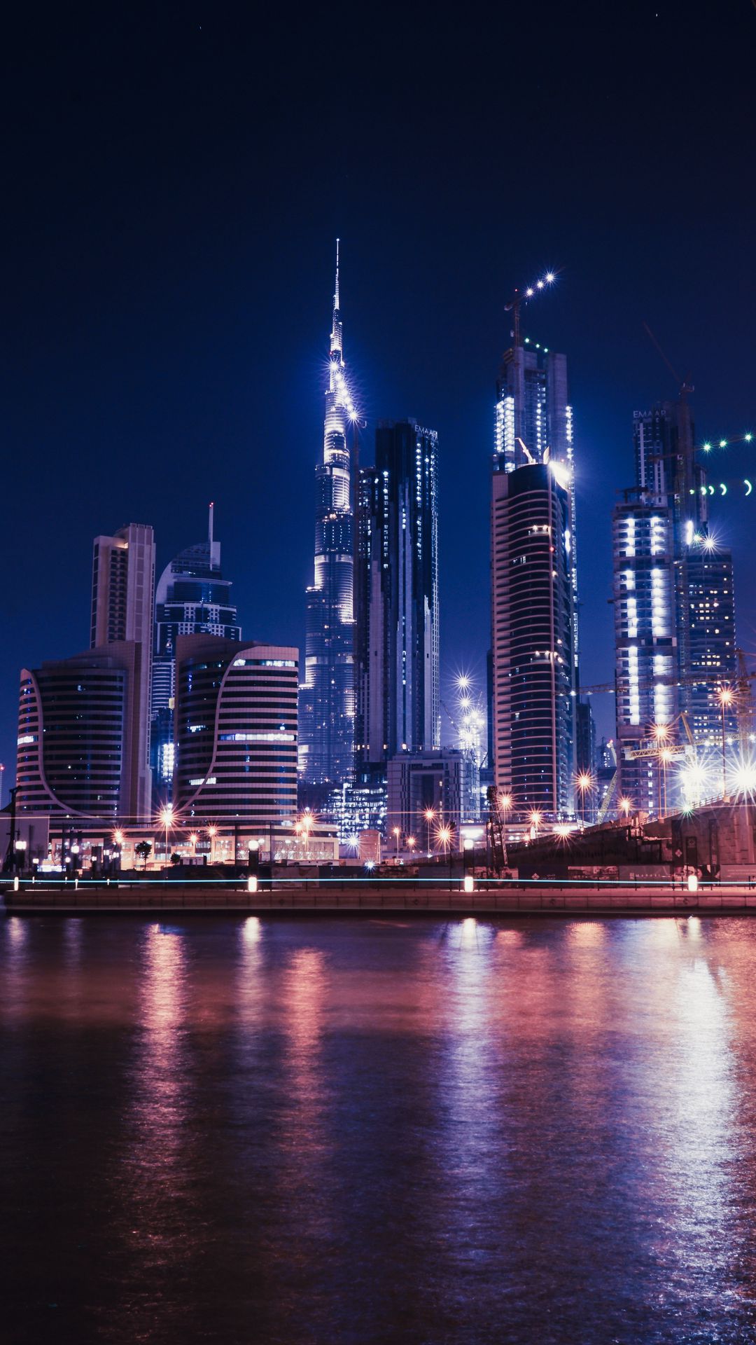 Download wallpaper 1080x1920 dubai, united arab emirates, skyscrapers ...