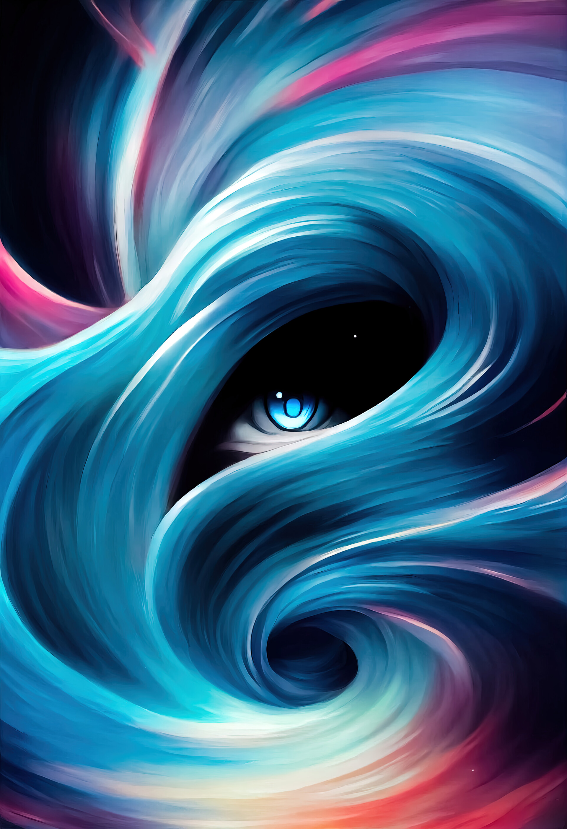 Download wallpaper 1920x2806 eye, cloud, spiral, art hd background