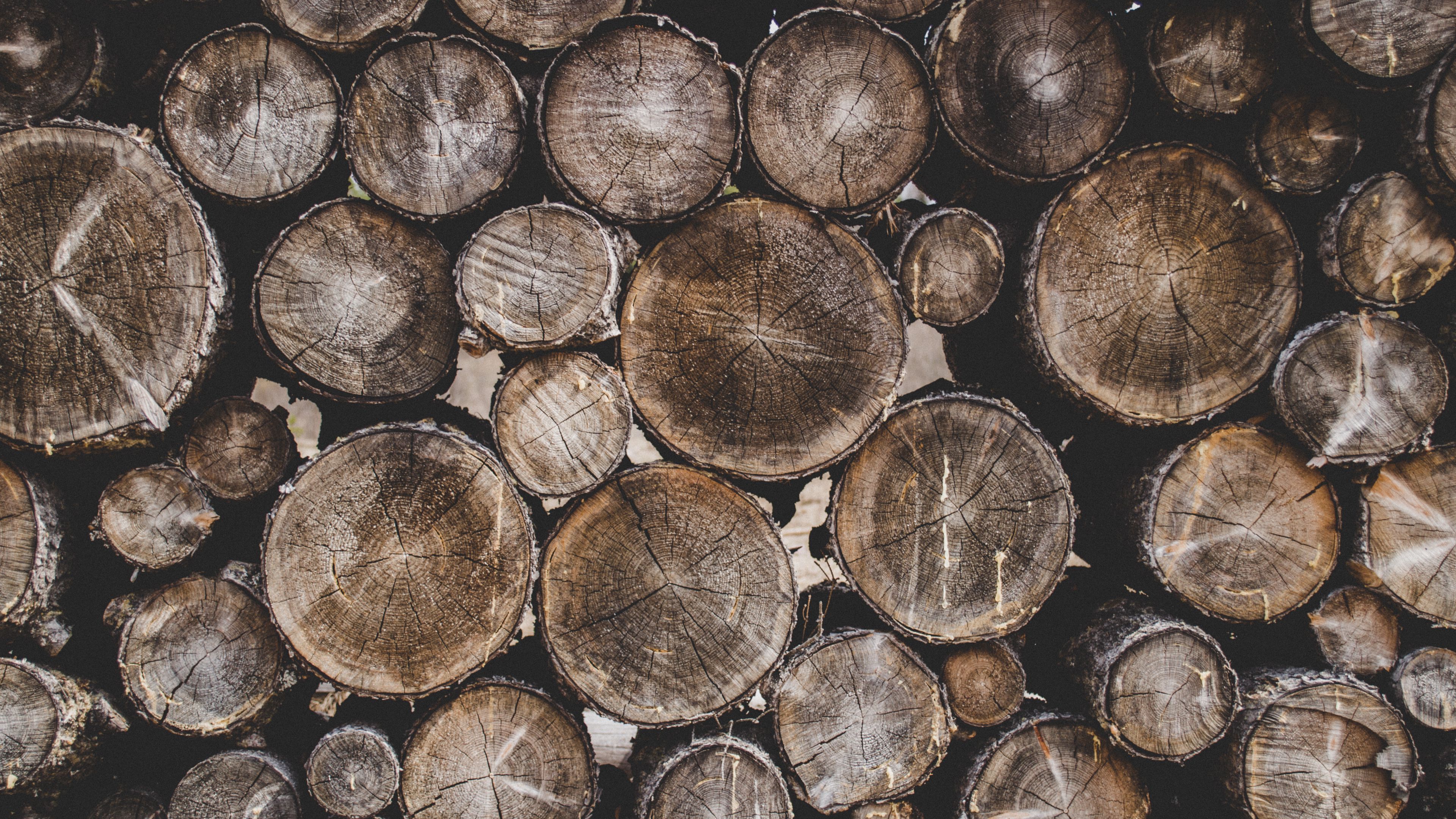 Download wallpaper 3840x2160 firewood, wood, wooden 4k uhd 16:9 hd ...
