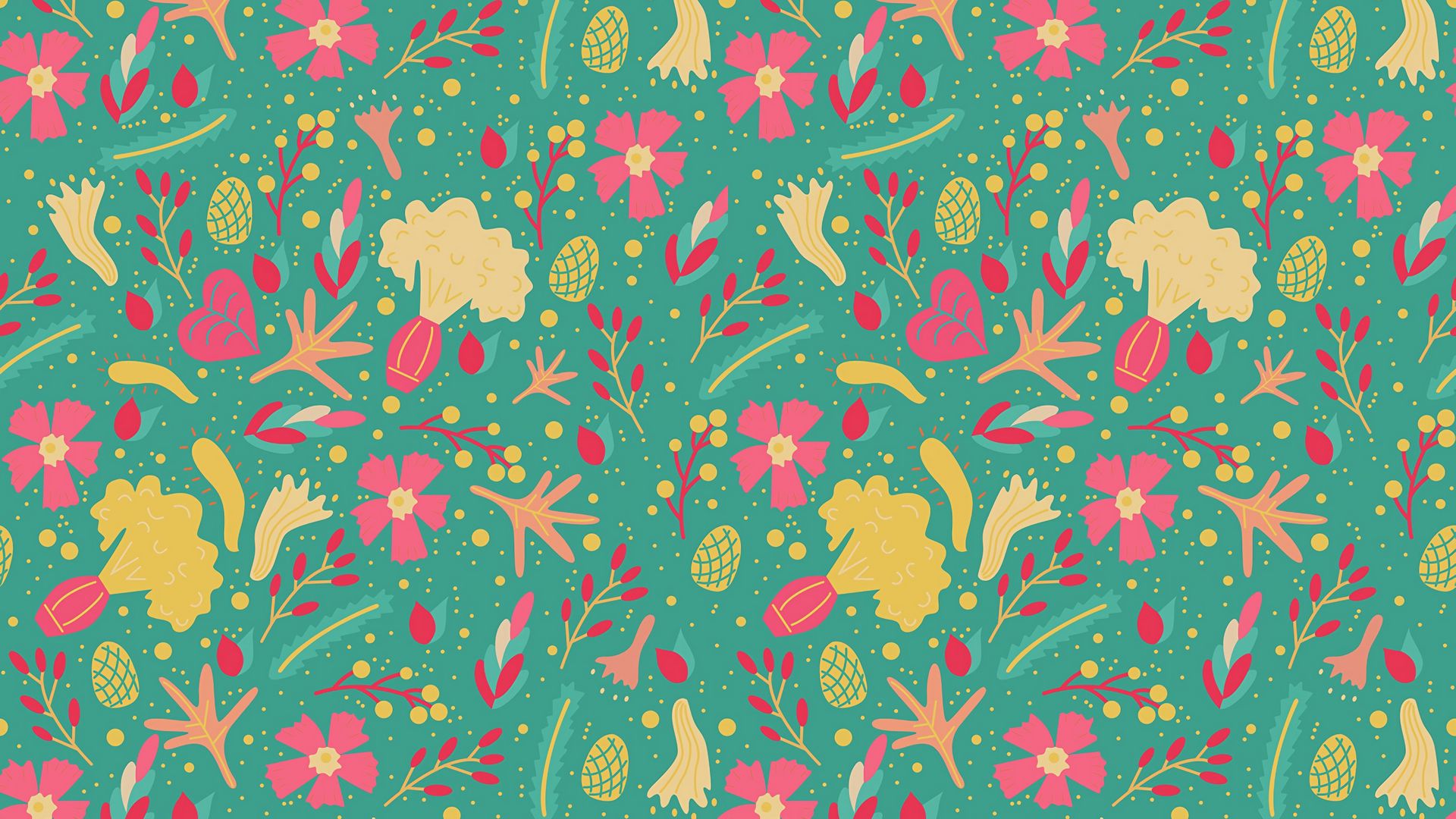Download wallpaper 1920x1080 flowers, pattern, patterns, colorful full ...