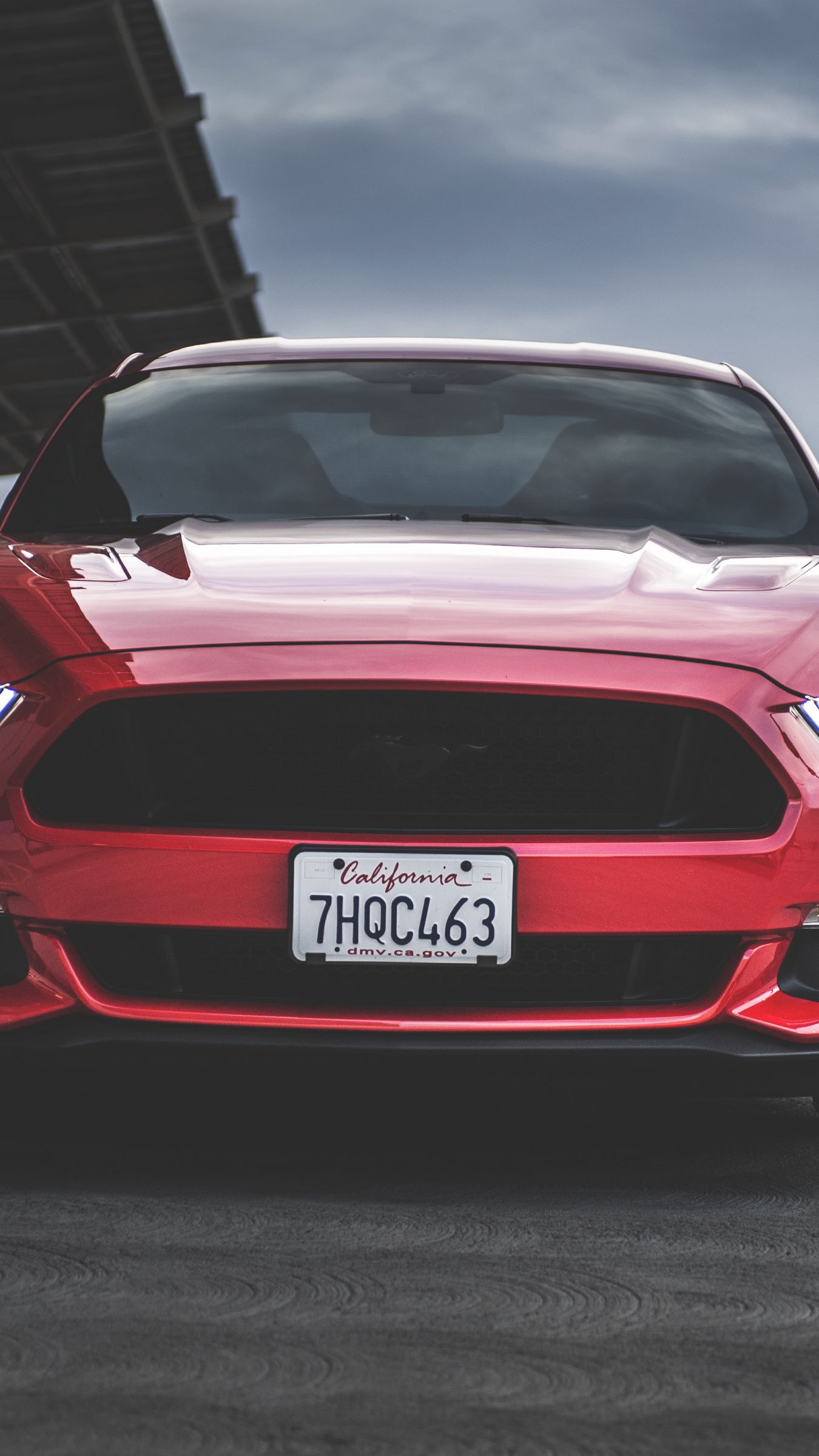 Download wallpaper 1350x2400 ford mustang, ford, car, red, front view ...