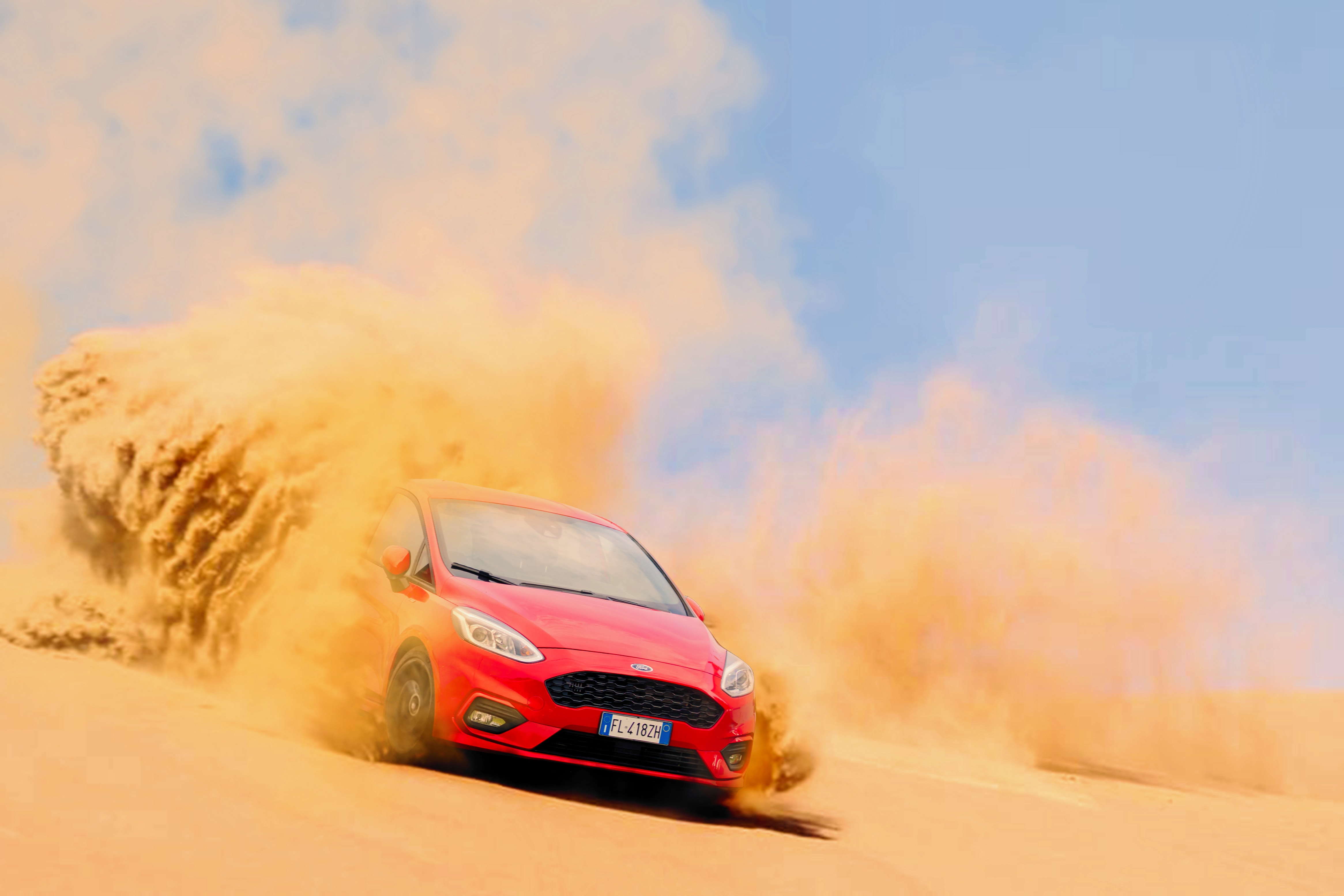 Download wallpaper 4662x3108 ford, sand, drift, desert hd background