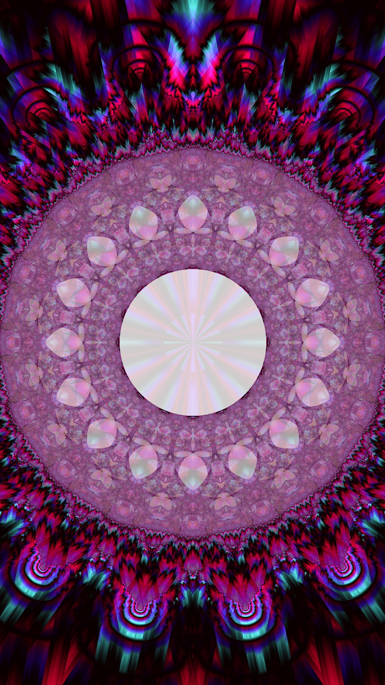 Download wallpaper 1350x2400 fractal, circle, pattern, distortion ...