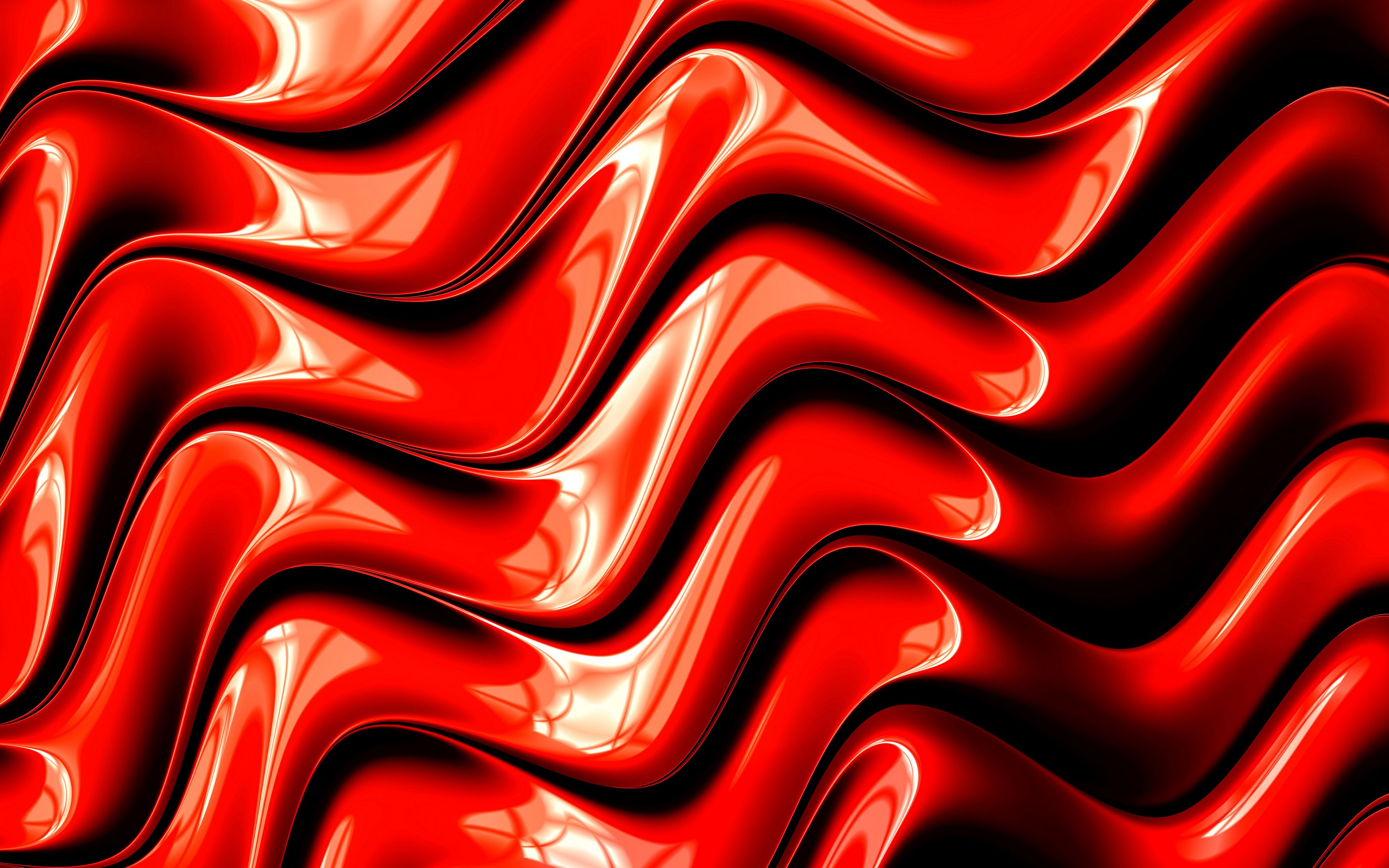 Download wallpaper 3840x2400 fractal, graphic, red, surface 4k ultra hd ...