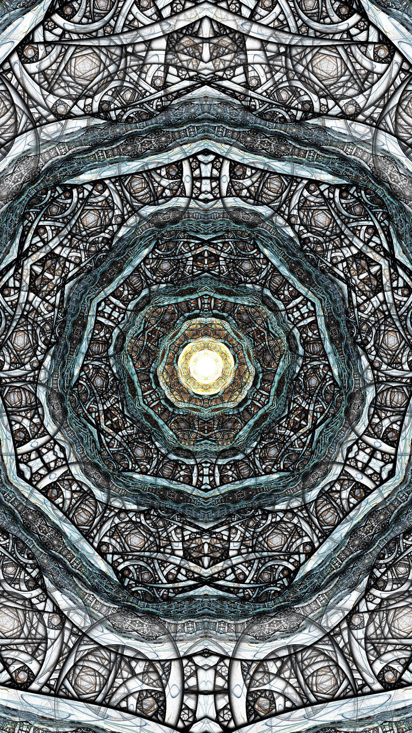 Download wallpaper 1350x2400 fractal, pattern, lines, circles ...